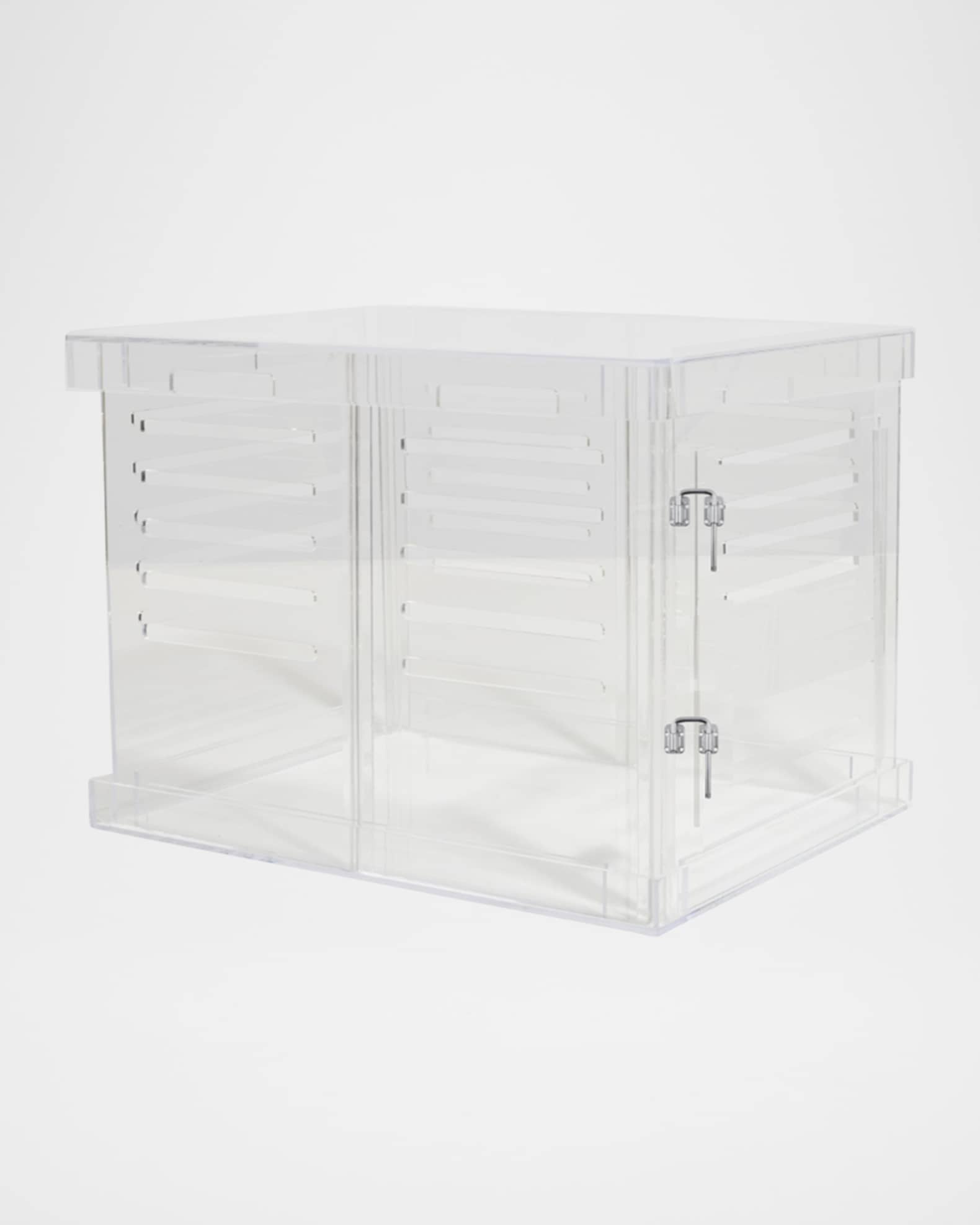 HIDDIN Large Clear View Pet Crate with Silver Latch | Horchow