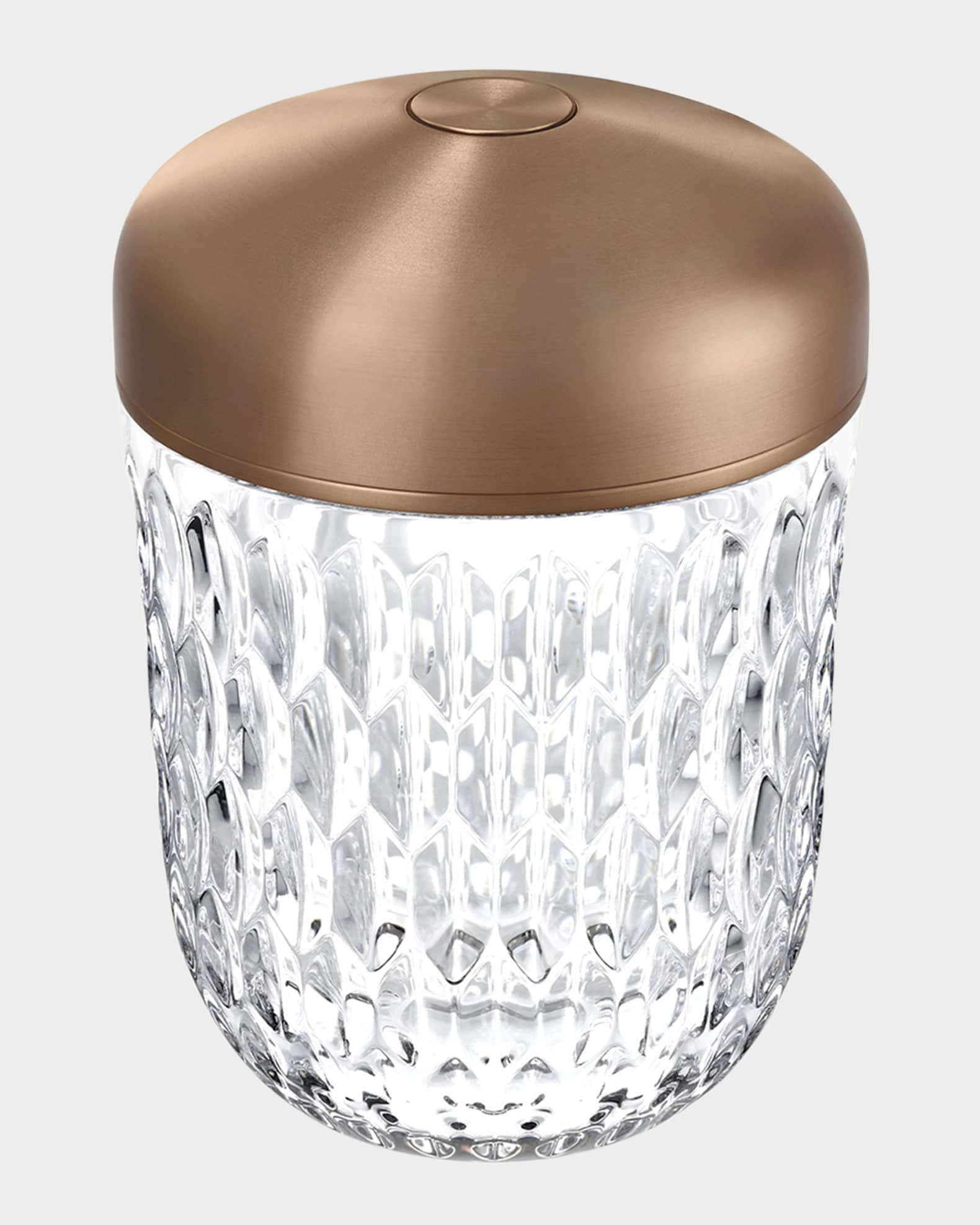 Saint Louis Crystal Folia Mini Portable Lamp, Bronze | Horchow