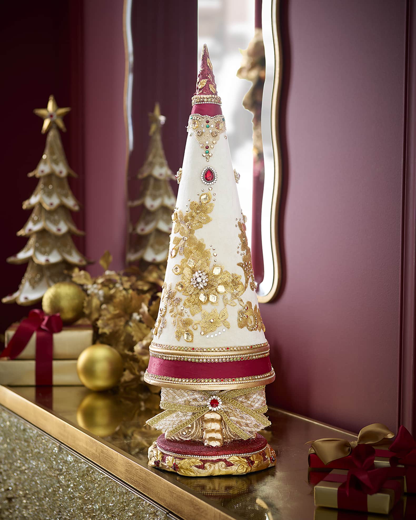 Katherine's Collection 26.5" Gold Smooth Tabletop Tree | Horchow