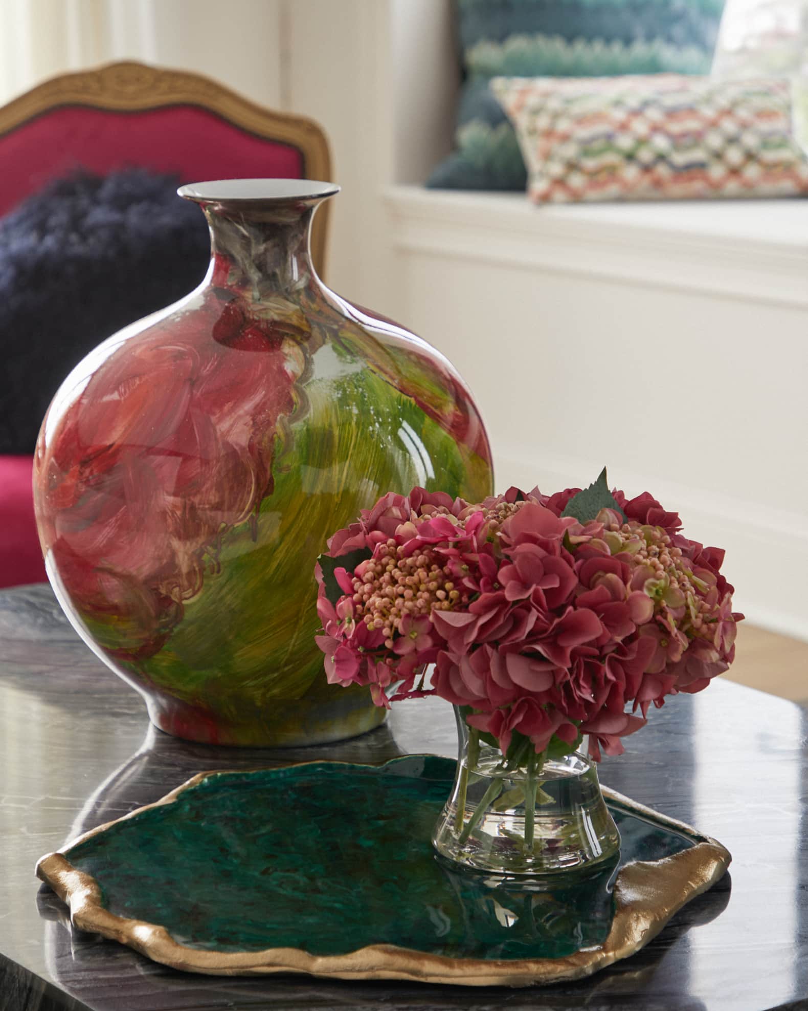 Winward Home Handpainted Abstract Floral Vase | Horchow