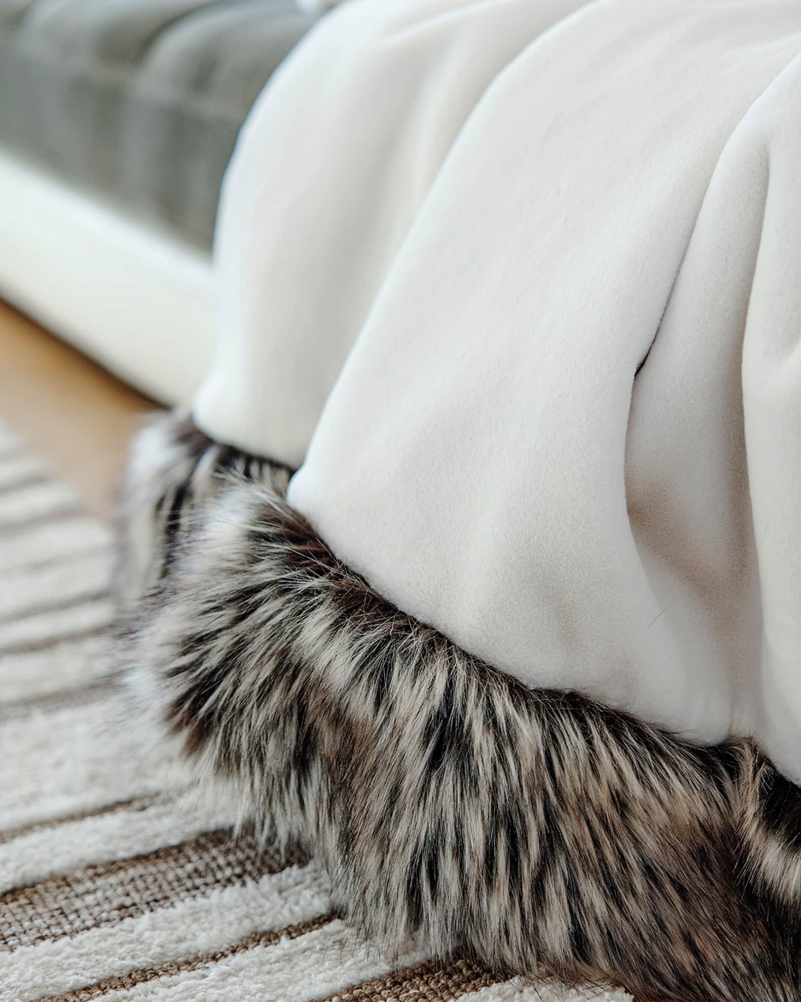 Fabulous Furs Weighted Luxury Faux Fur Throw Blanket | Horchow