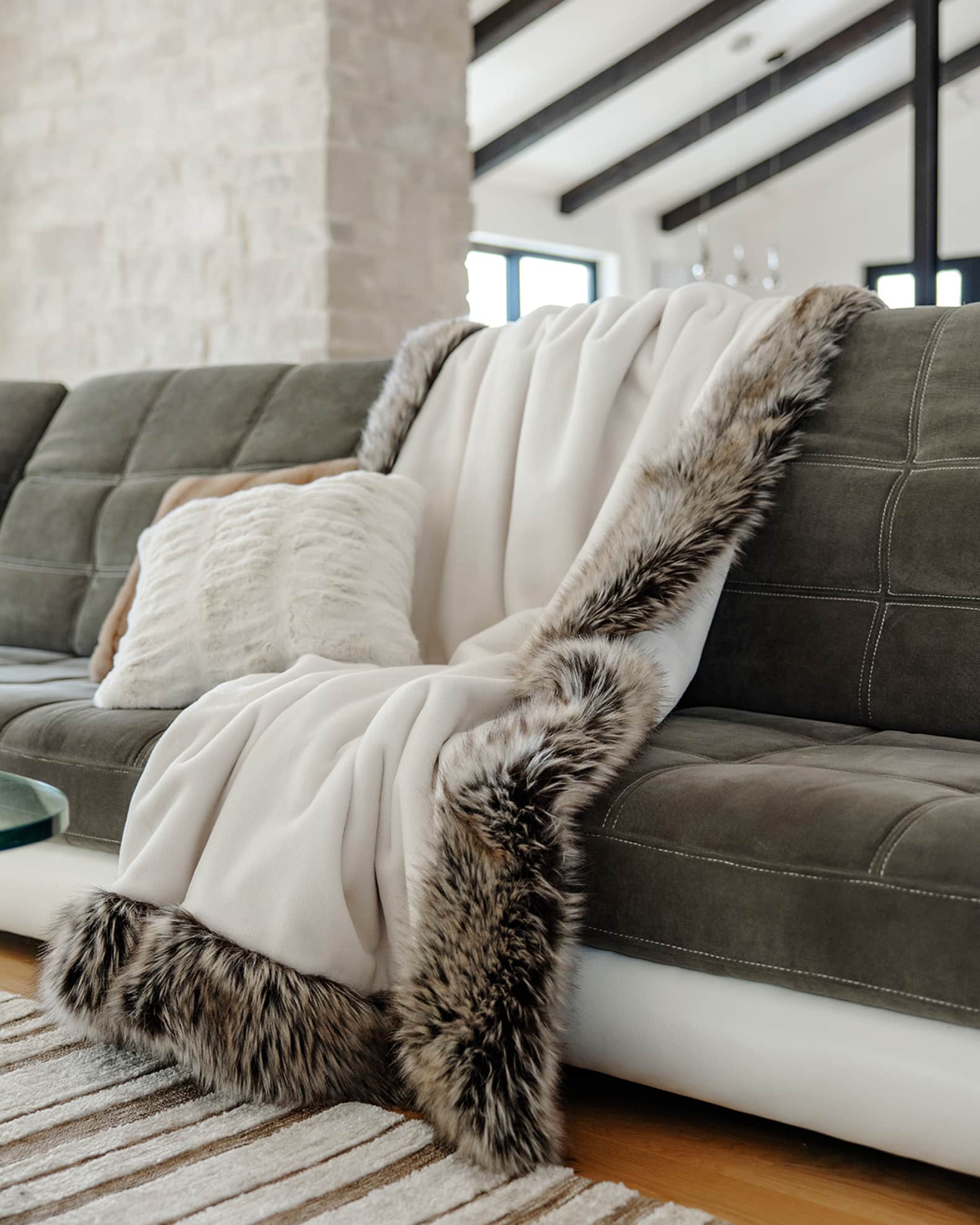 Fabulous Furs Weighted Luxury Faux Fur Throw Blanket | Horchow