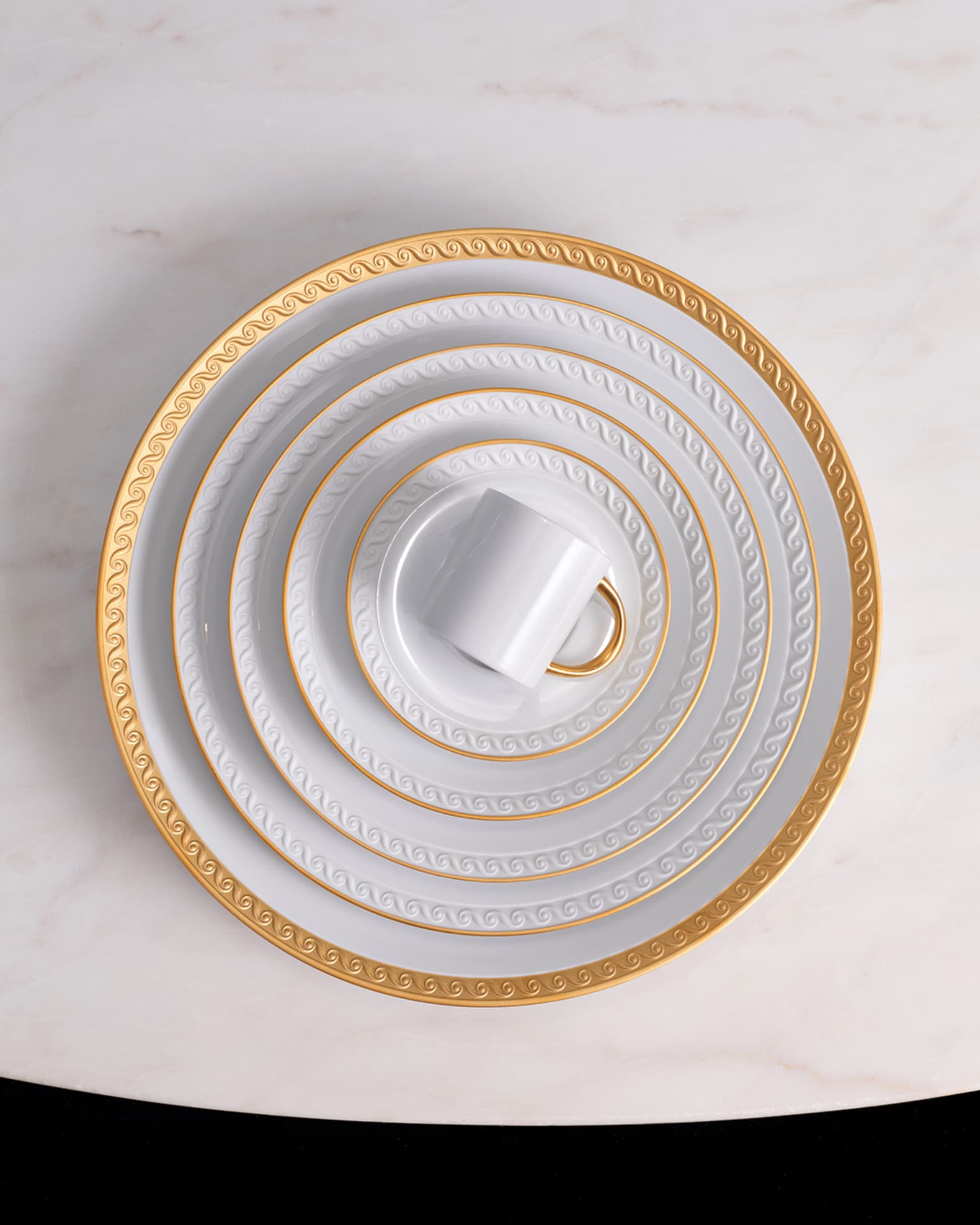 L'Objet Neptune 24K Gold-Rimmed Dinner Plate | Horchow
