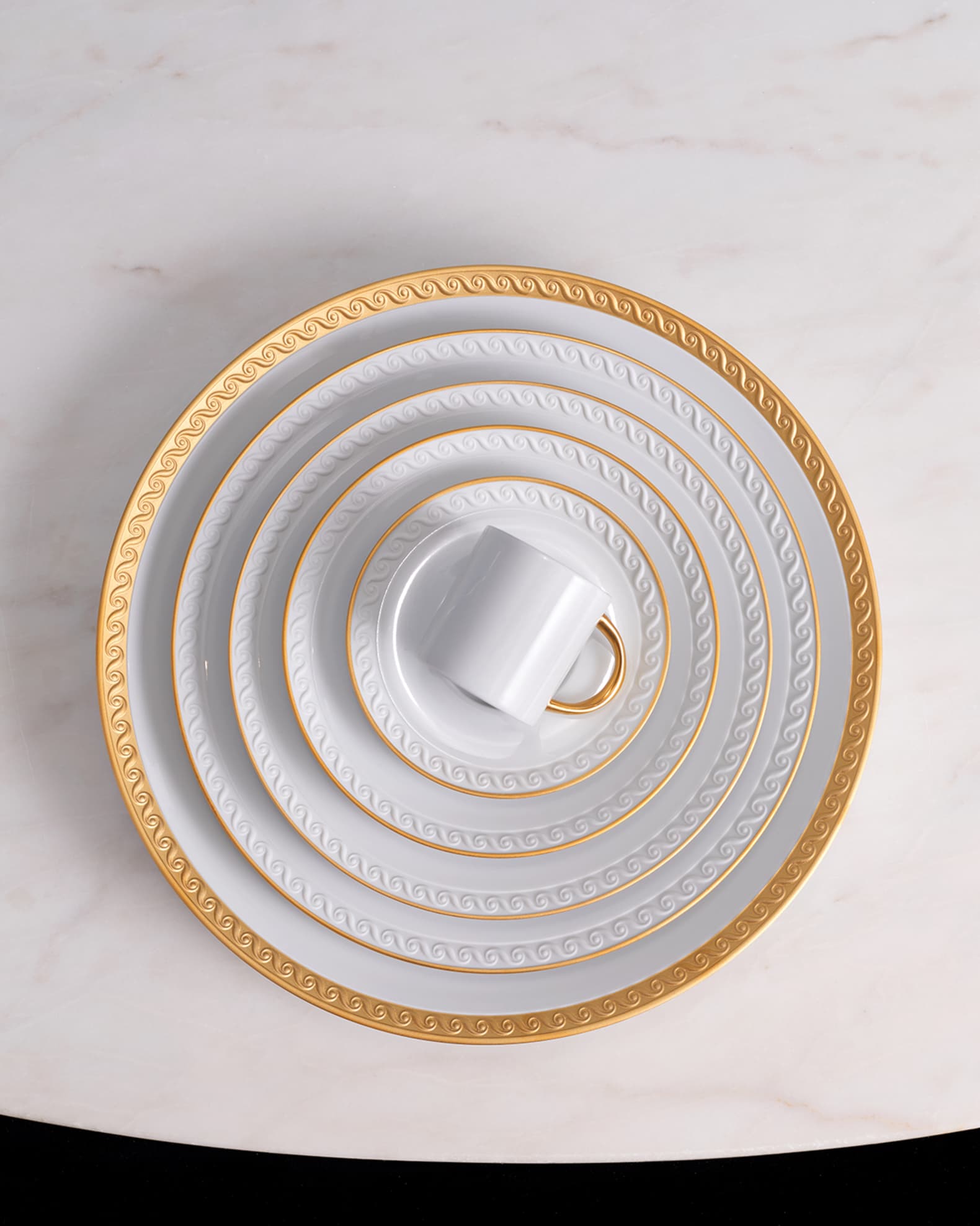 L'Objet Neptune 24K Gold-Rimmed Dessert Plate | Horchow