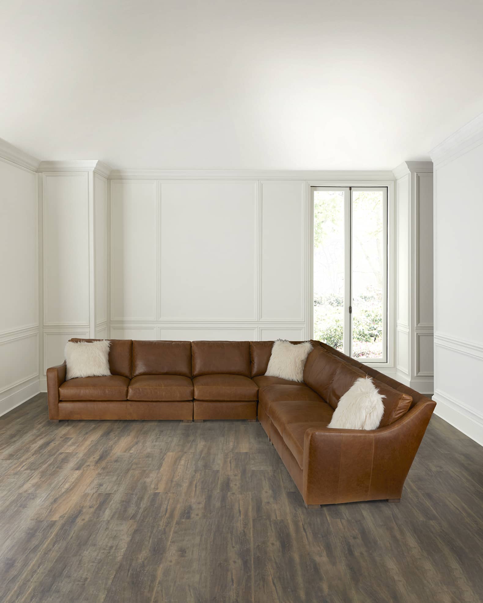 Bernhardt Ventura 5 Piece Leather Sectional Horchow