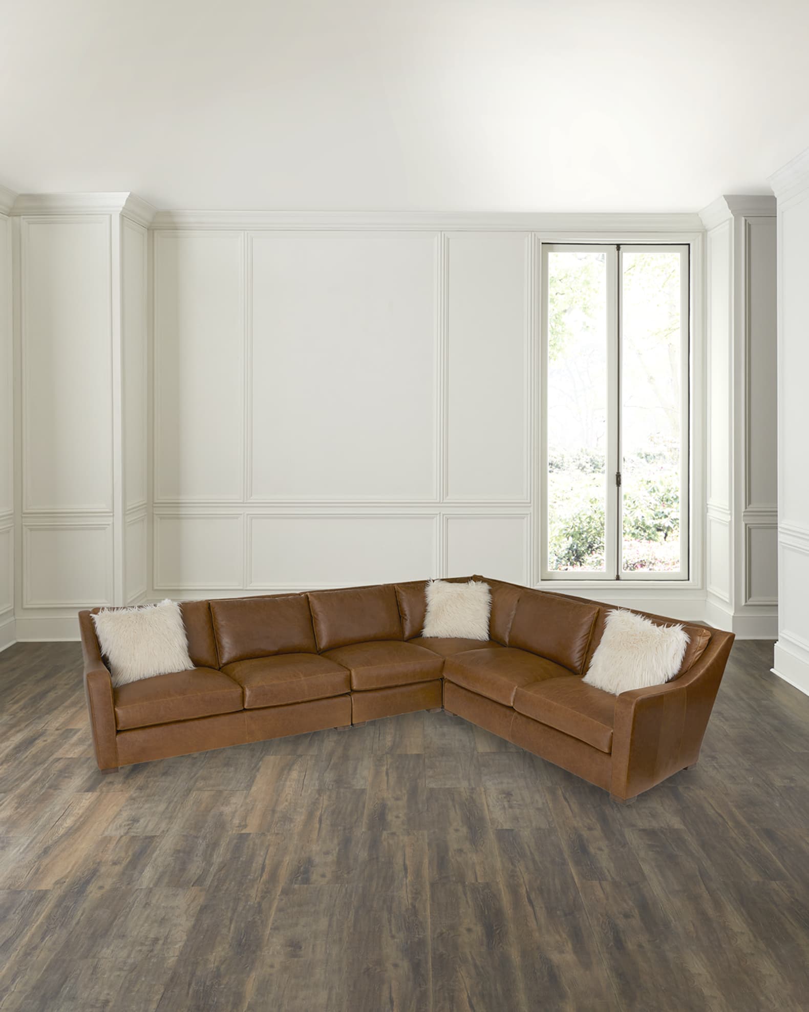 Bernhardt Ventura 5 Piece Leather Sectional
