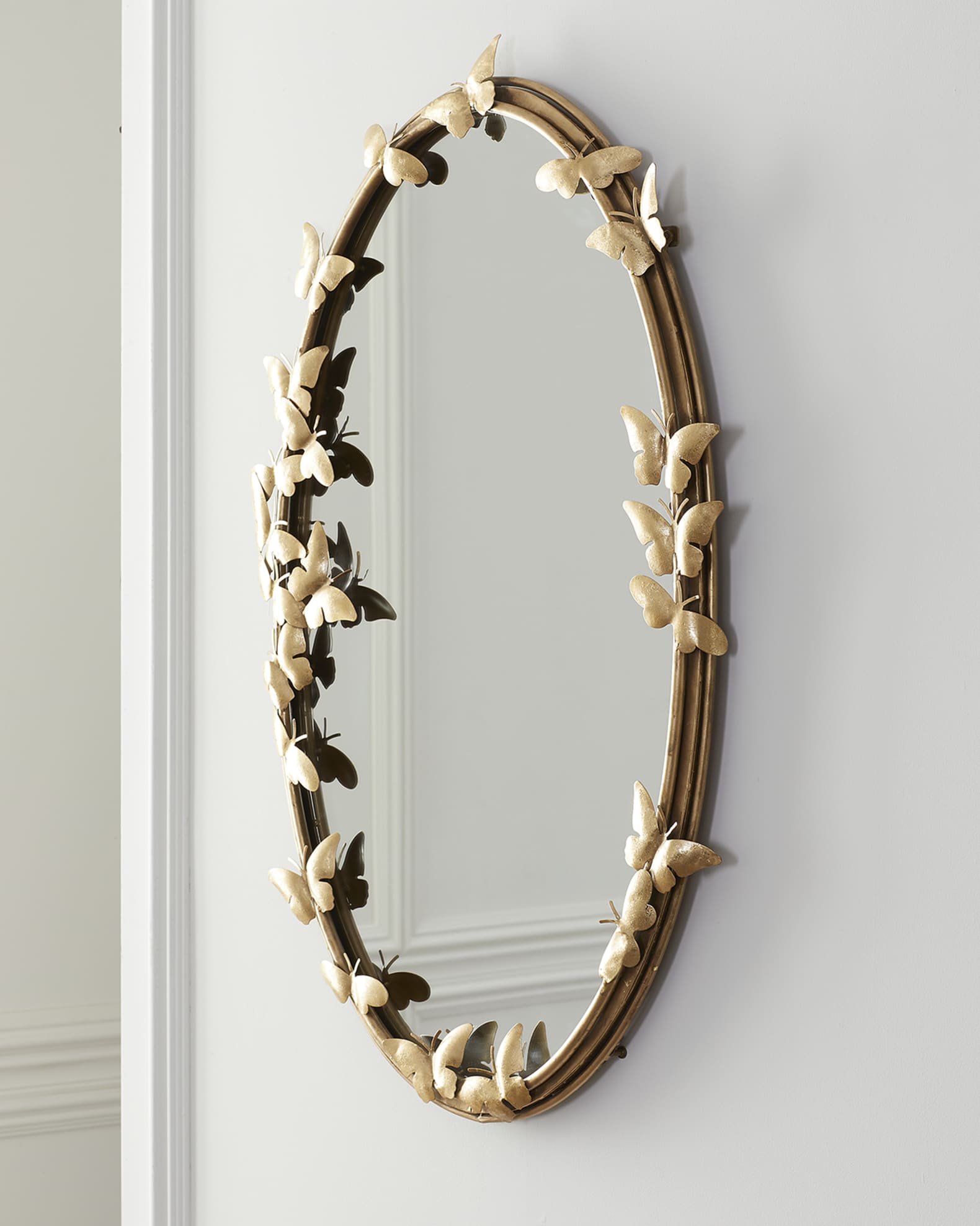 Neiman Marcus Oval Butterfly Mirror | Horchow