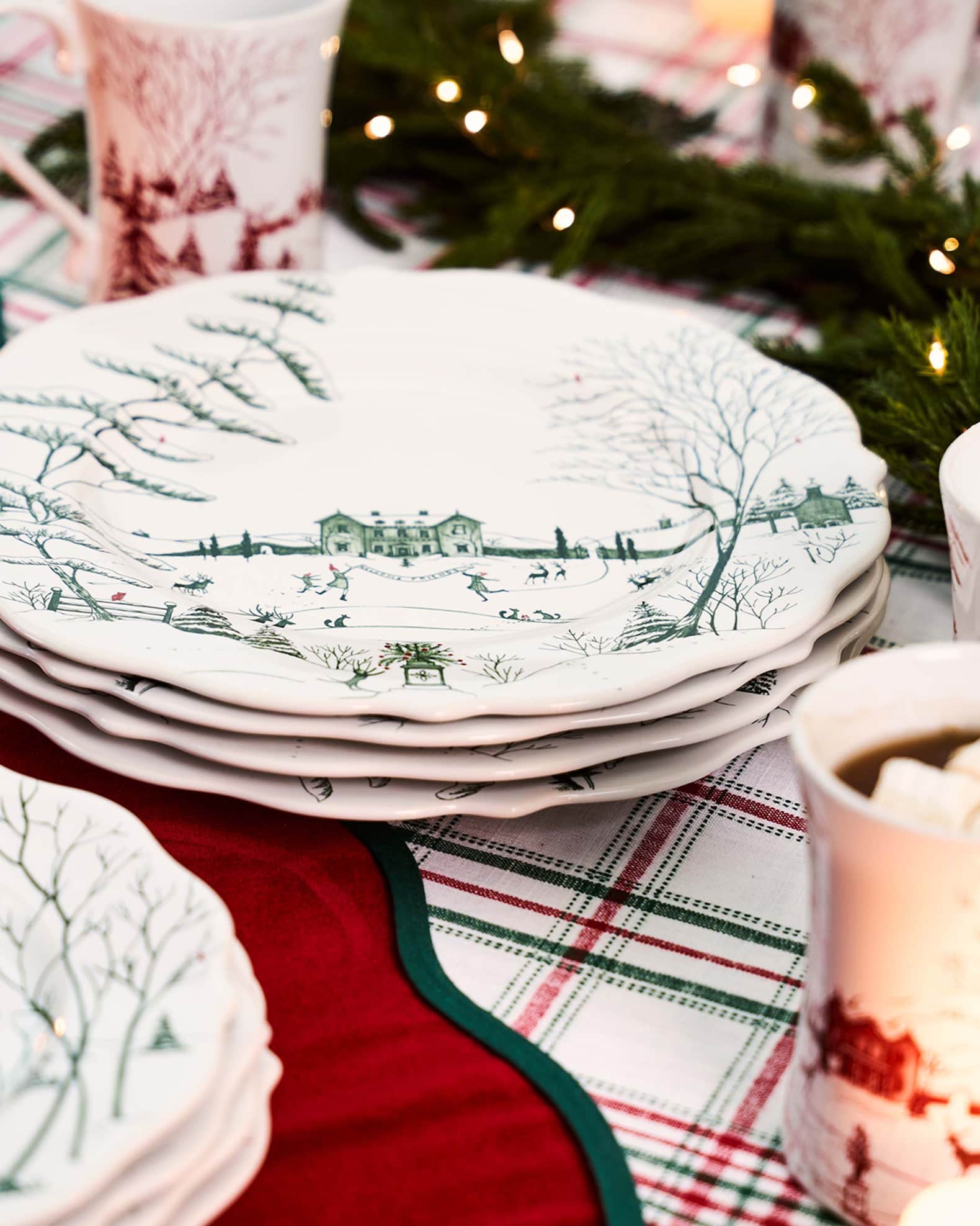 Juliska Country Estate Winter Frolic Dinner Evergreen | Horchow