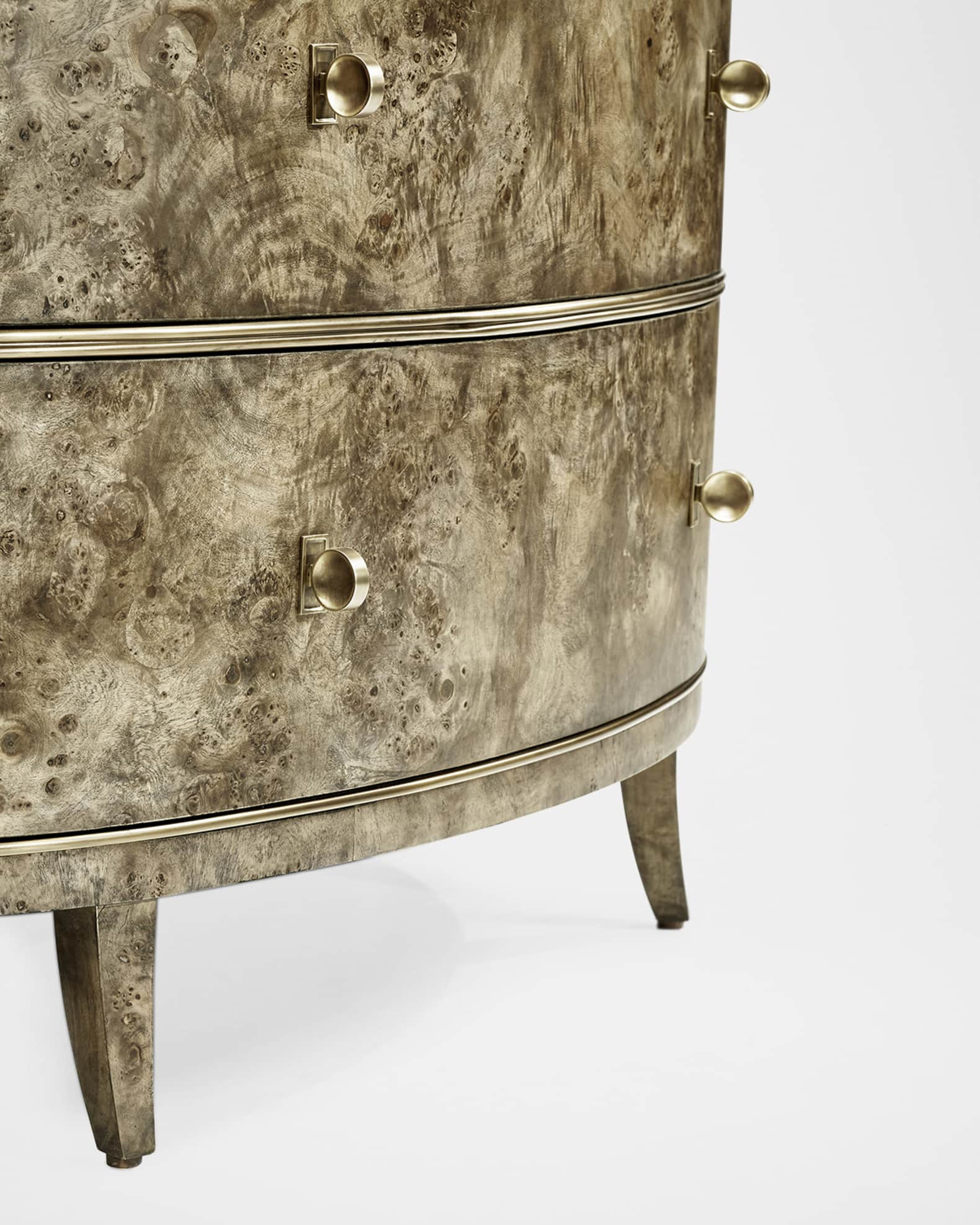 Jonathan Charles Fulgurite Mappa Burl Demilune Chest | Horchow