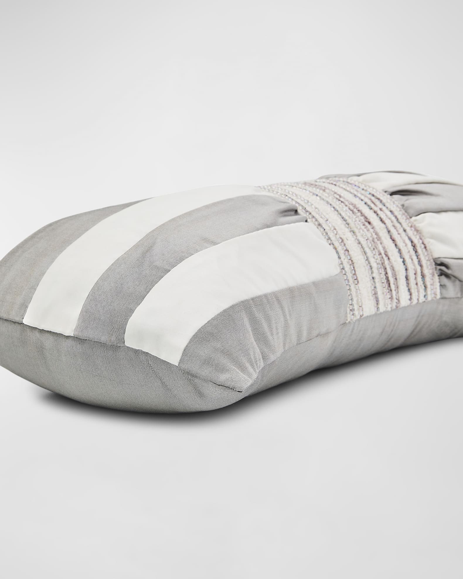 MacKenzie-Childs Sterling Stripe Bow Throw Pillow, 11" x 20" | Horchow