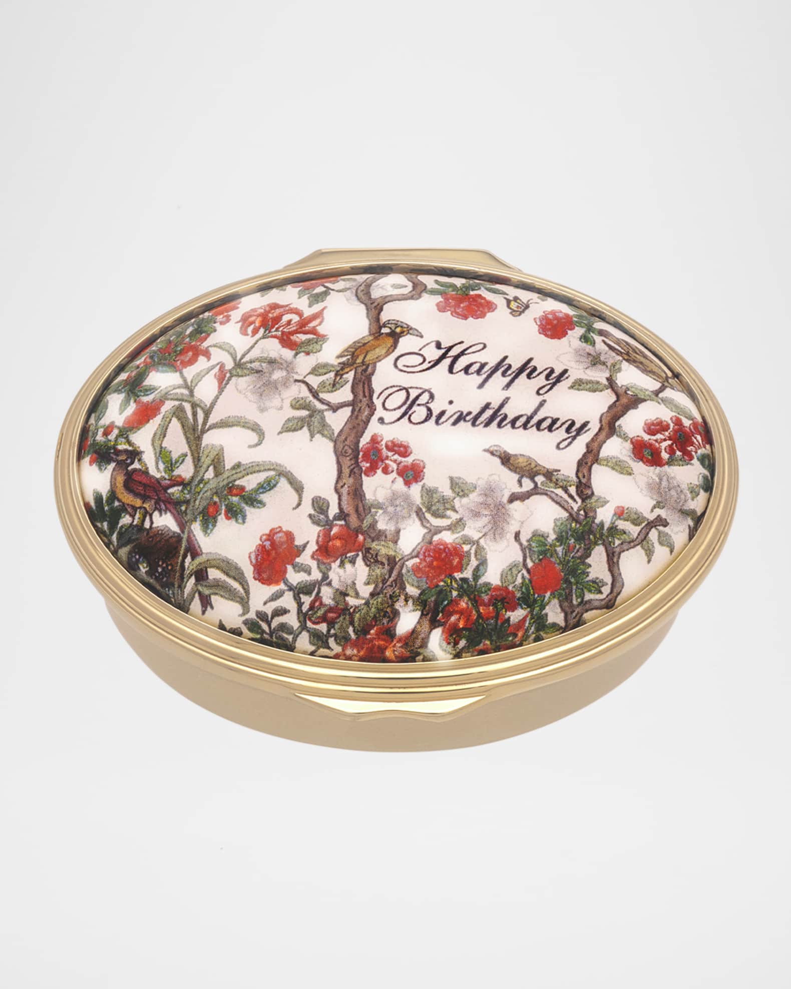 Halcyon Days Happy Birthday Enamel Box | Horchow