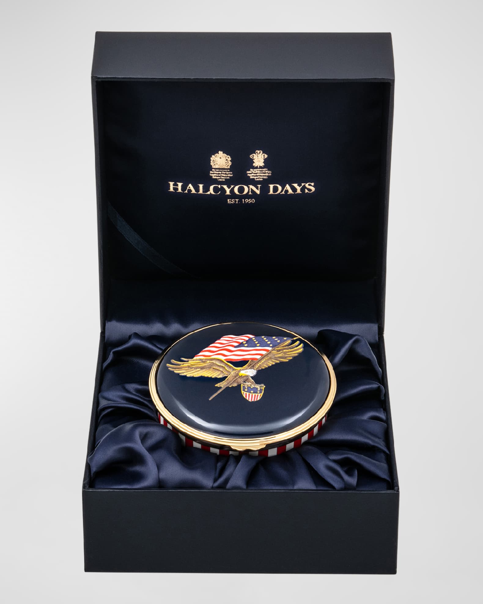 Halcyon Days Star Spangled Banner Enamel Music Box | Horchow