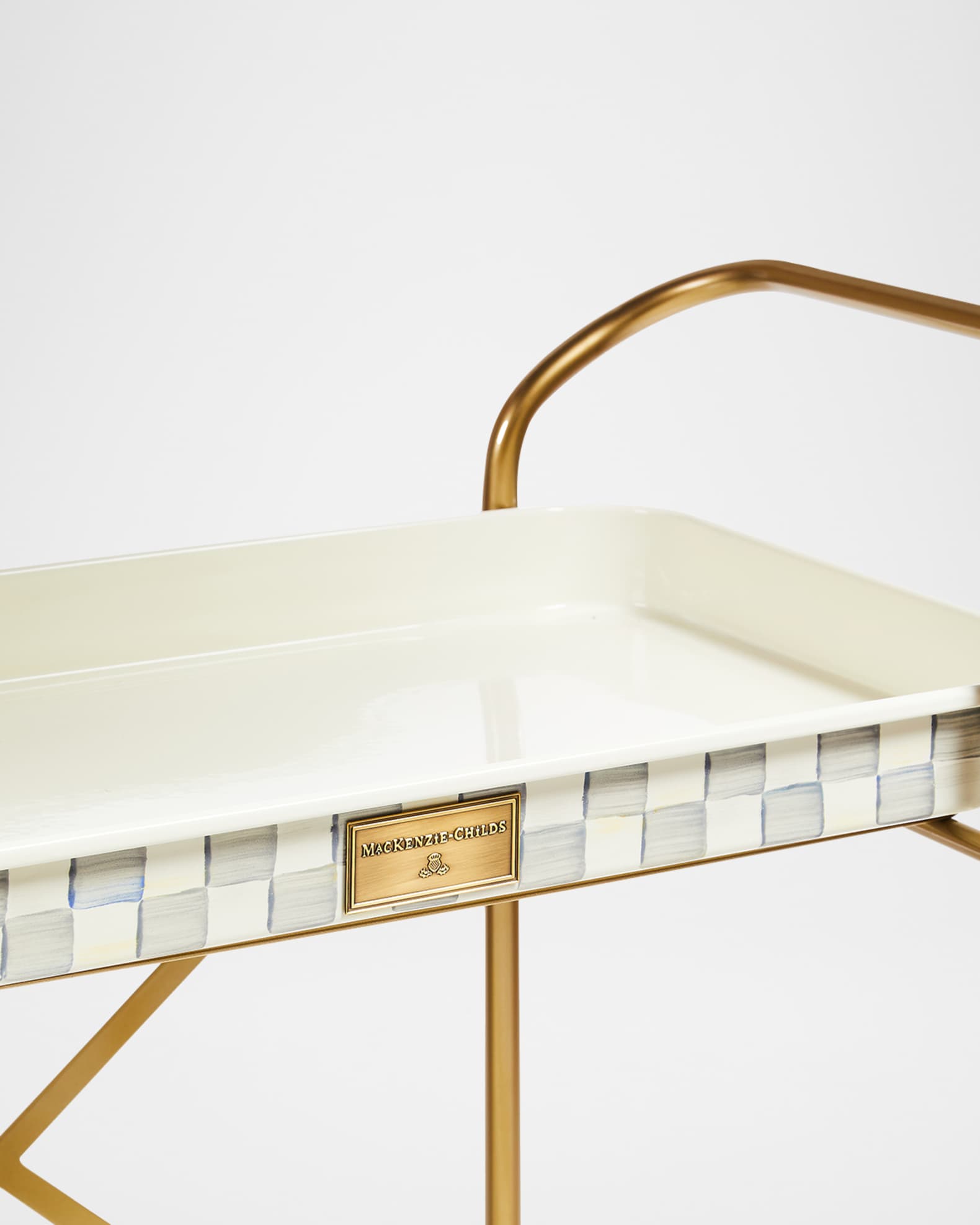 MacKenzie-Childs Sterling Check 2-Tier Kitchen Cart | Horchow