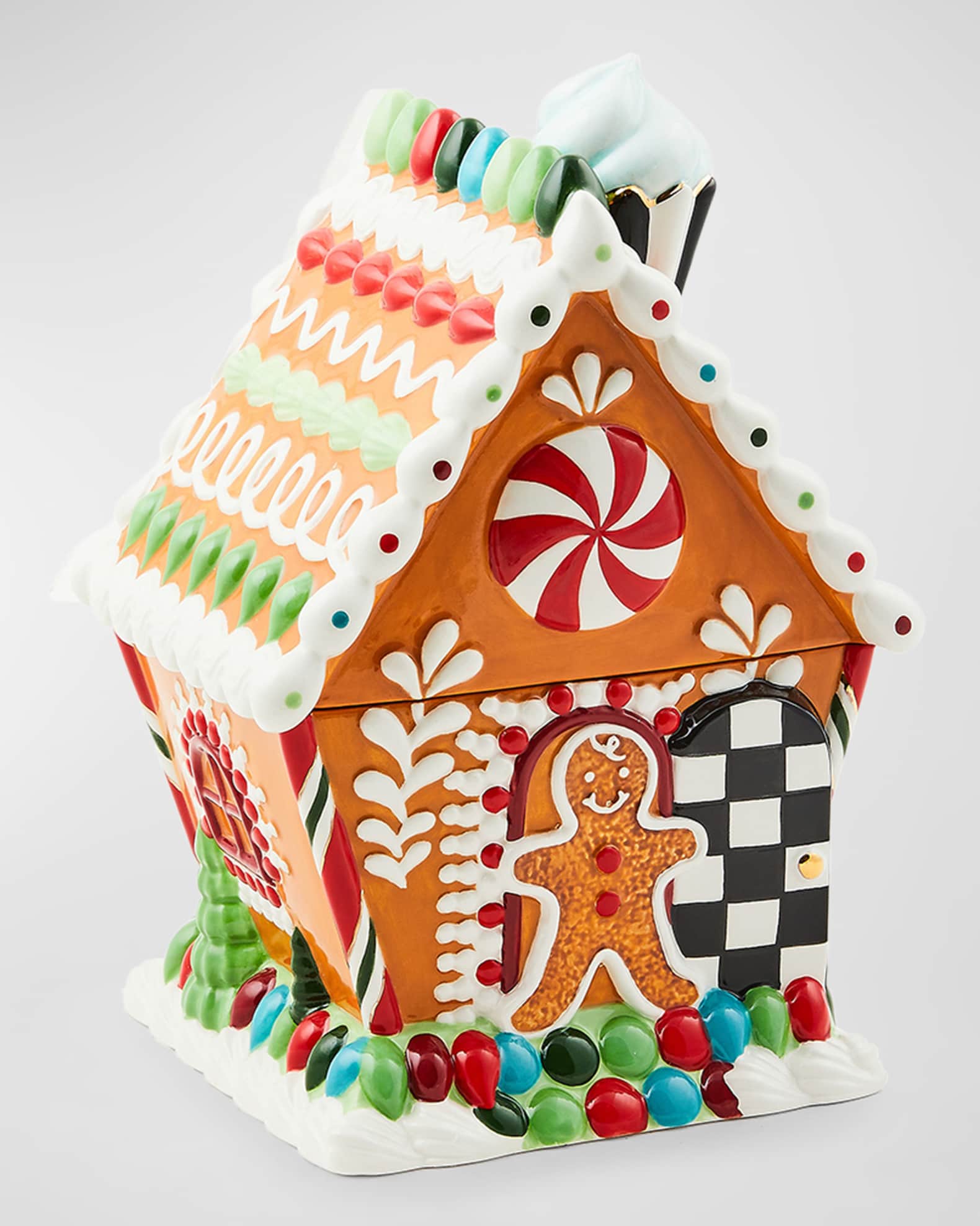 MacKenzie-Childs Bake Shop Gingerbread House Cookie Jar | Horchow