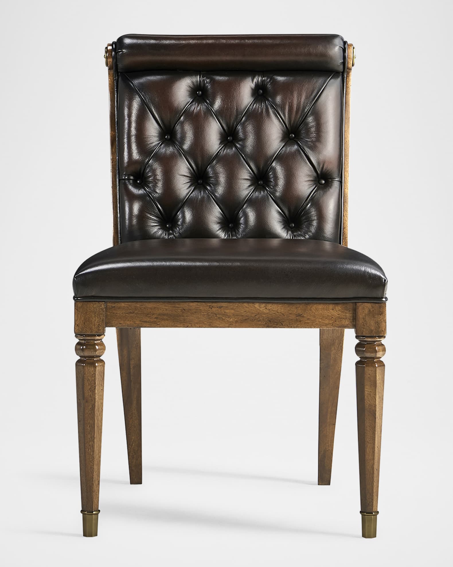 Jonathan Charles Viceroy Leather Side Chairs, Set of 2 | Horchow