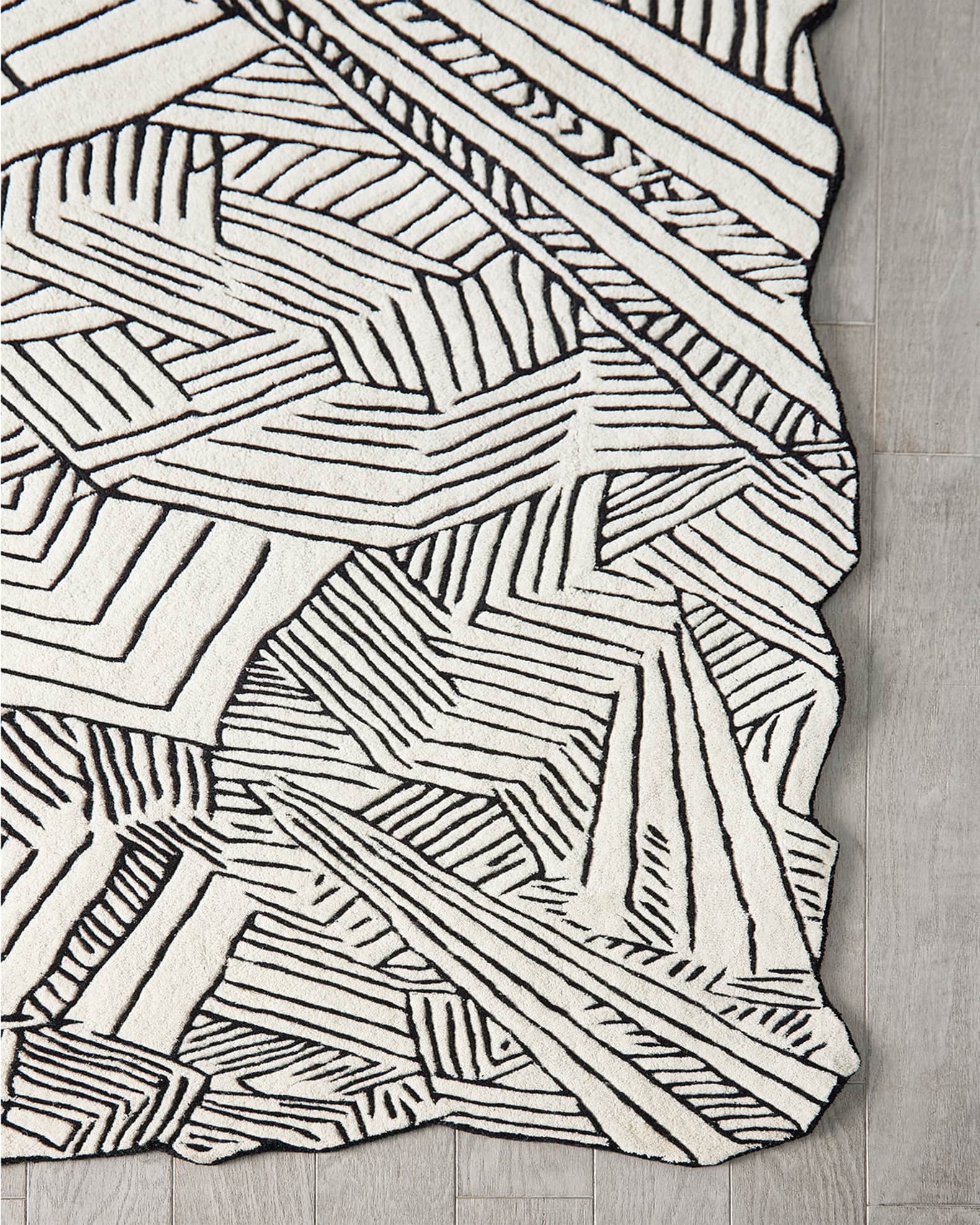 Global Views Searchlight Hand-Tufted Rug | Horchow