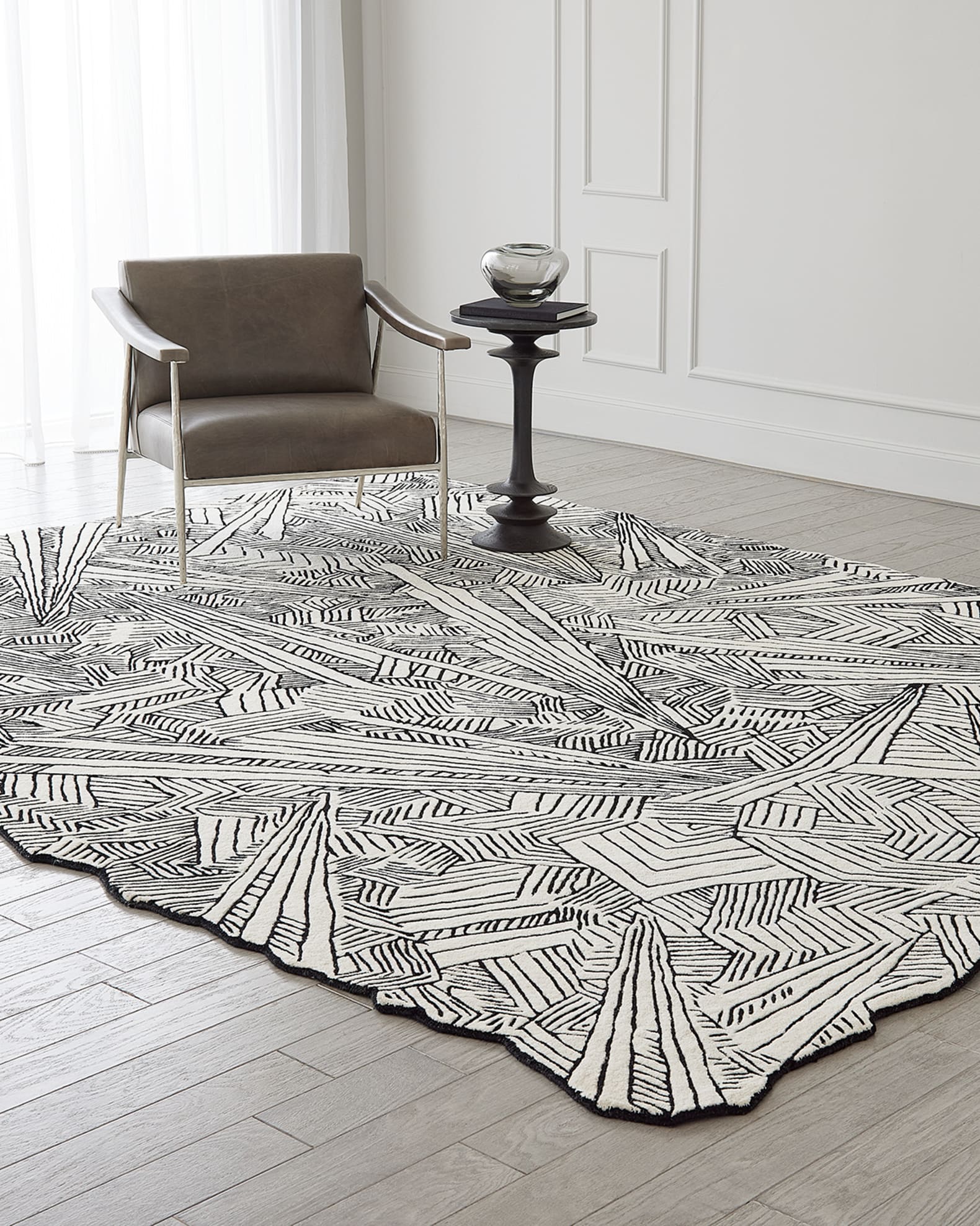 Global Views Searchlight Hand-Tufted Rug | Horchow