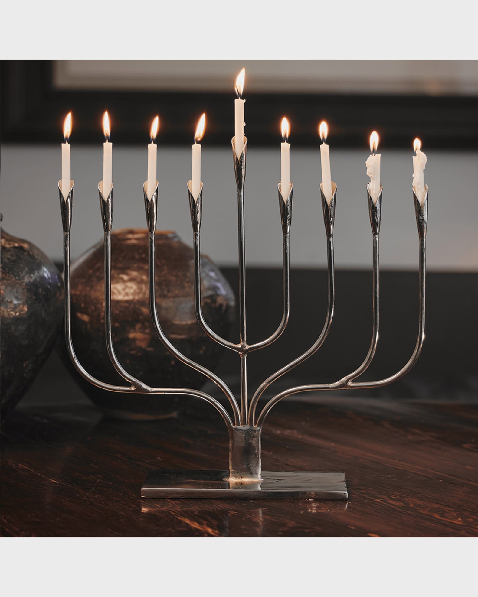 Jan Barboglio Cast-Iron Menorah | Horchow