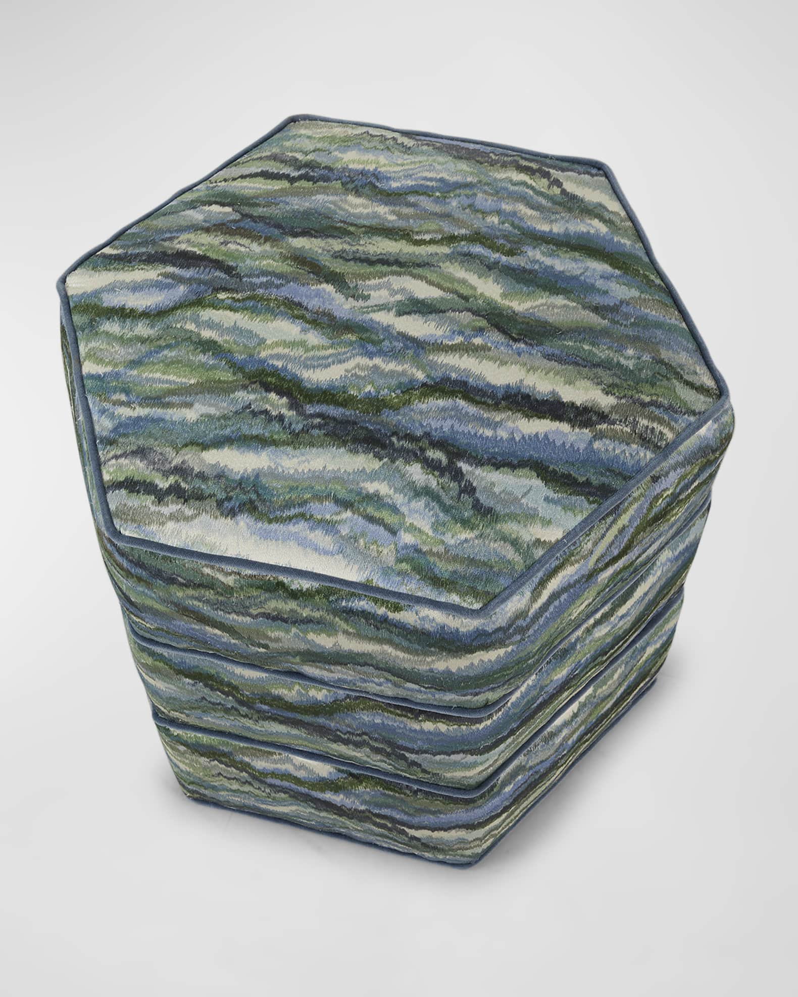 Massoud Cheryl Hexagonal Stacked Stool | Horchow