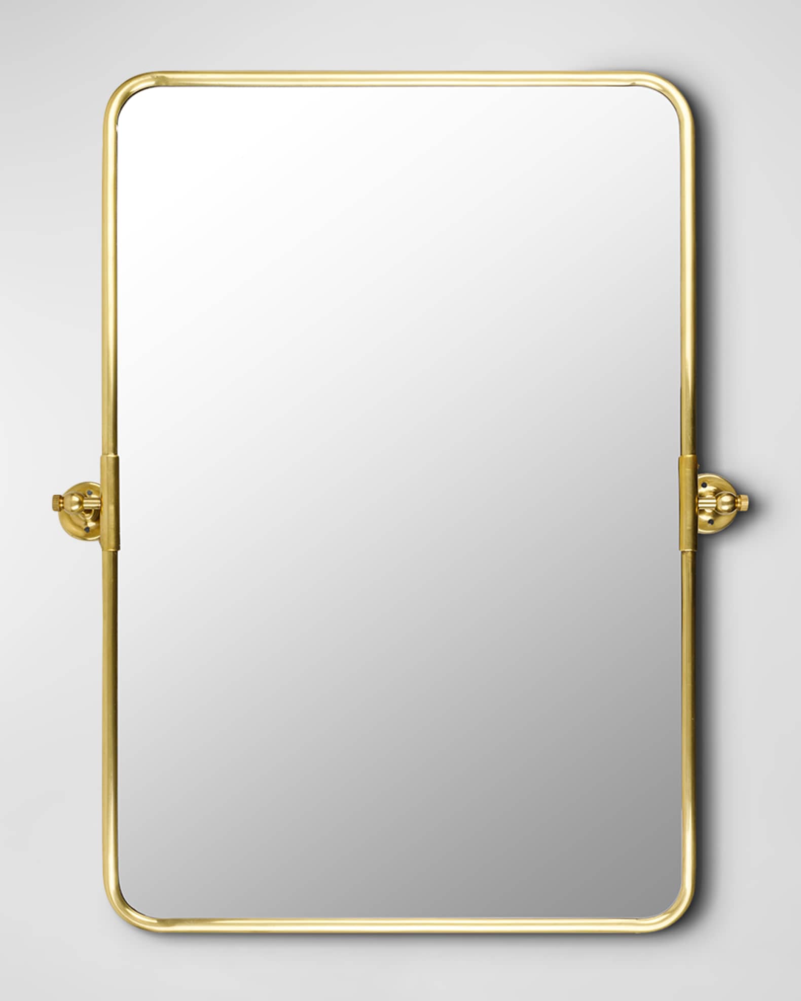 Surya Burnish Golden Rectangular Mirror, 30" | Horchow