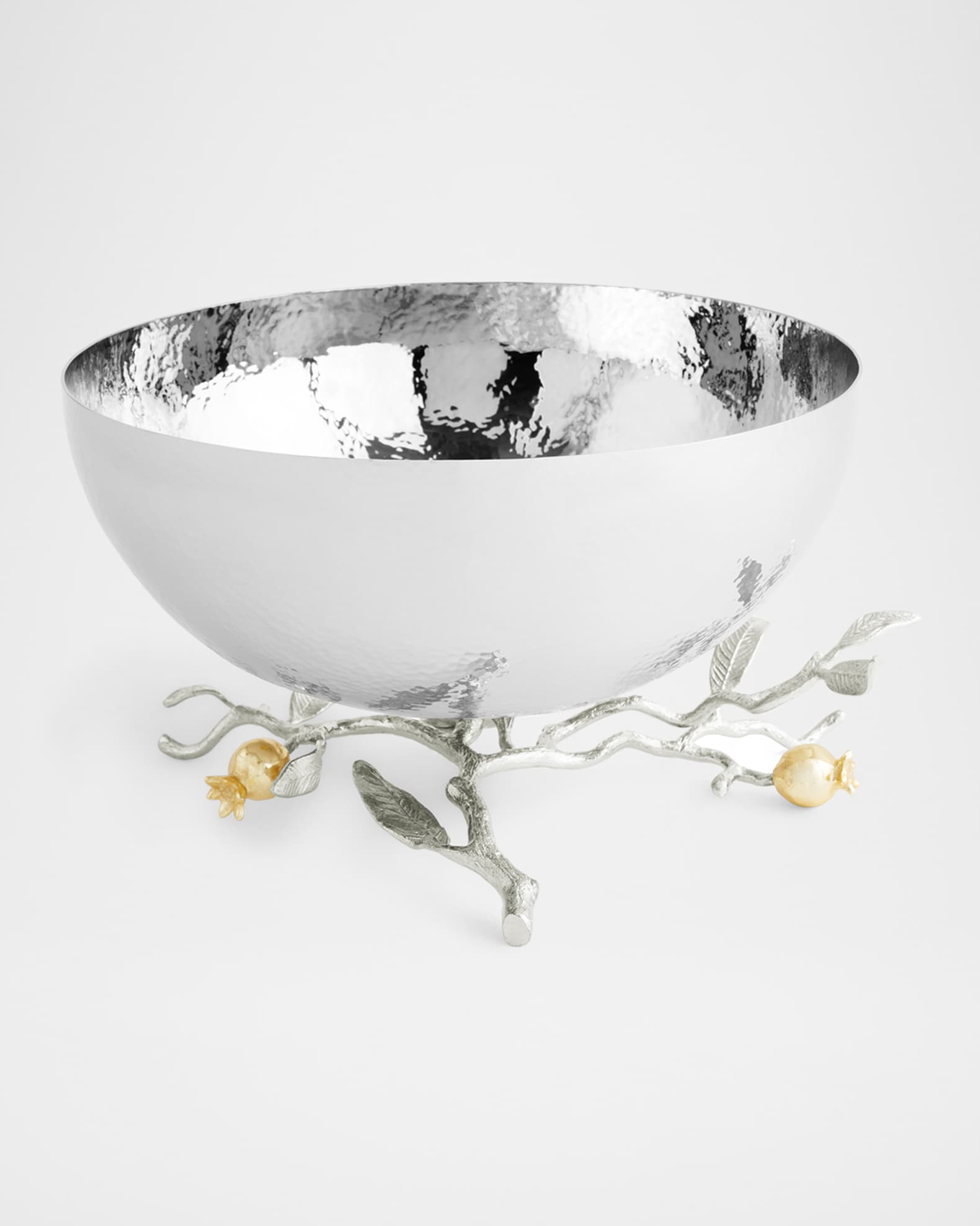 Michael Aram Pomegranate Silver & Gold Serving Bowl with 24K Goldplate ...