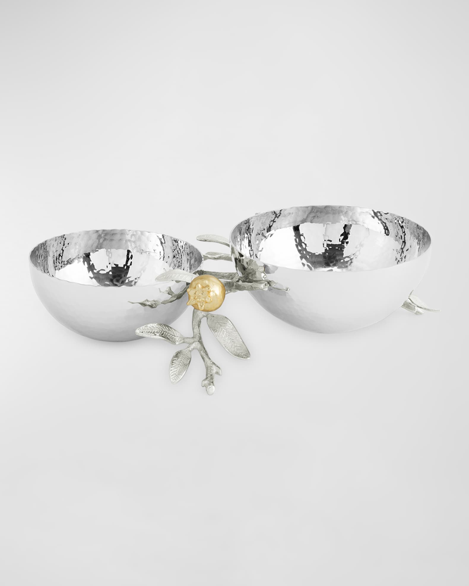 Michael Aram Pomegranate Silver & Gold Double Bowl | Horchow