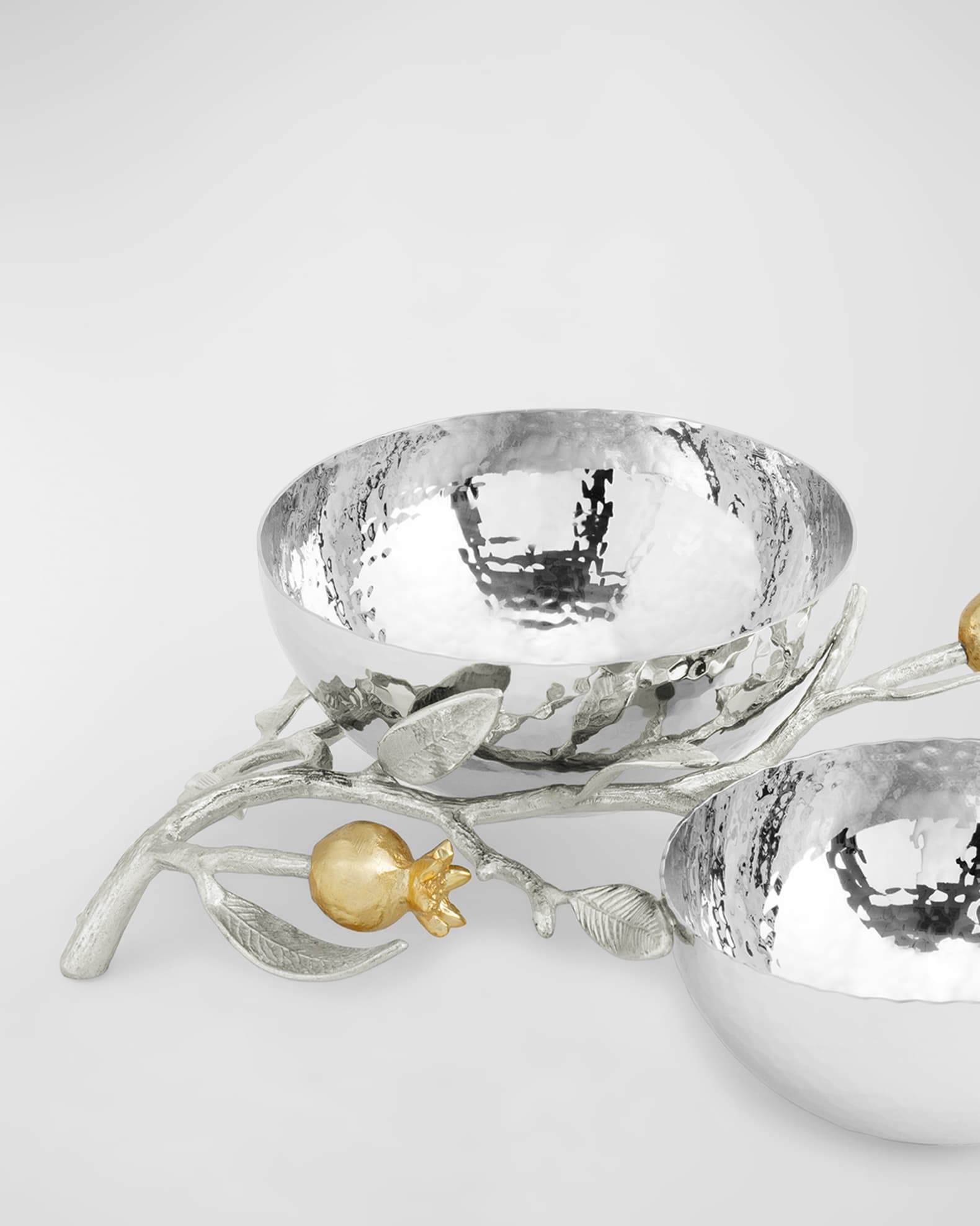 Michael Aram Pomegranate Silver & Gold Double Bowl | Horchow