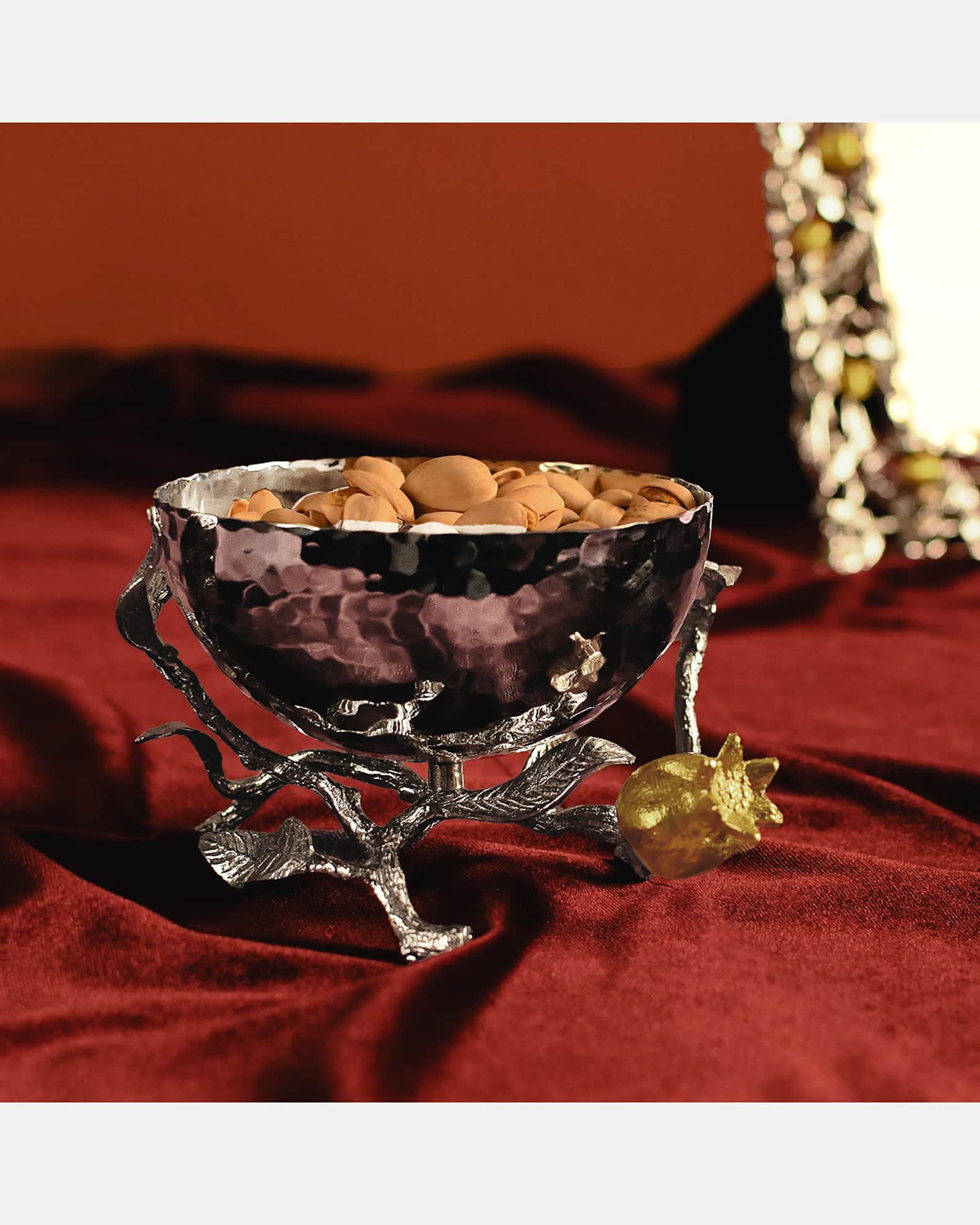 Michael Aram Pomegranate Silver & Gold Nut Bowl | Horchow