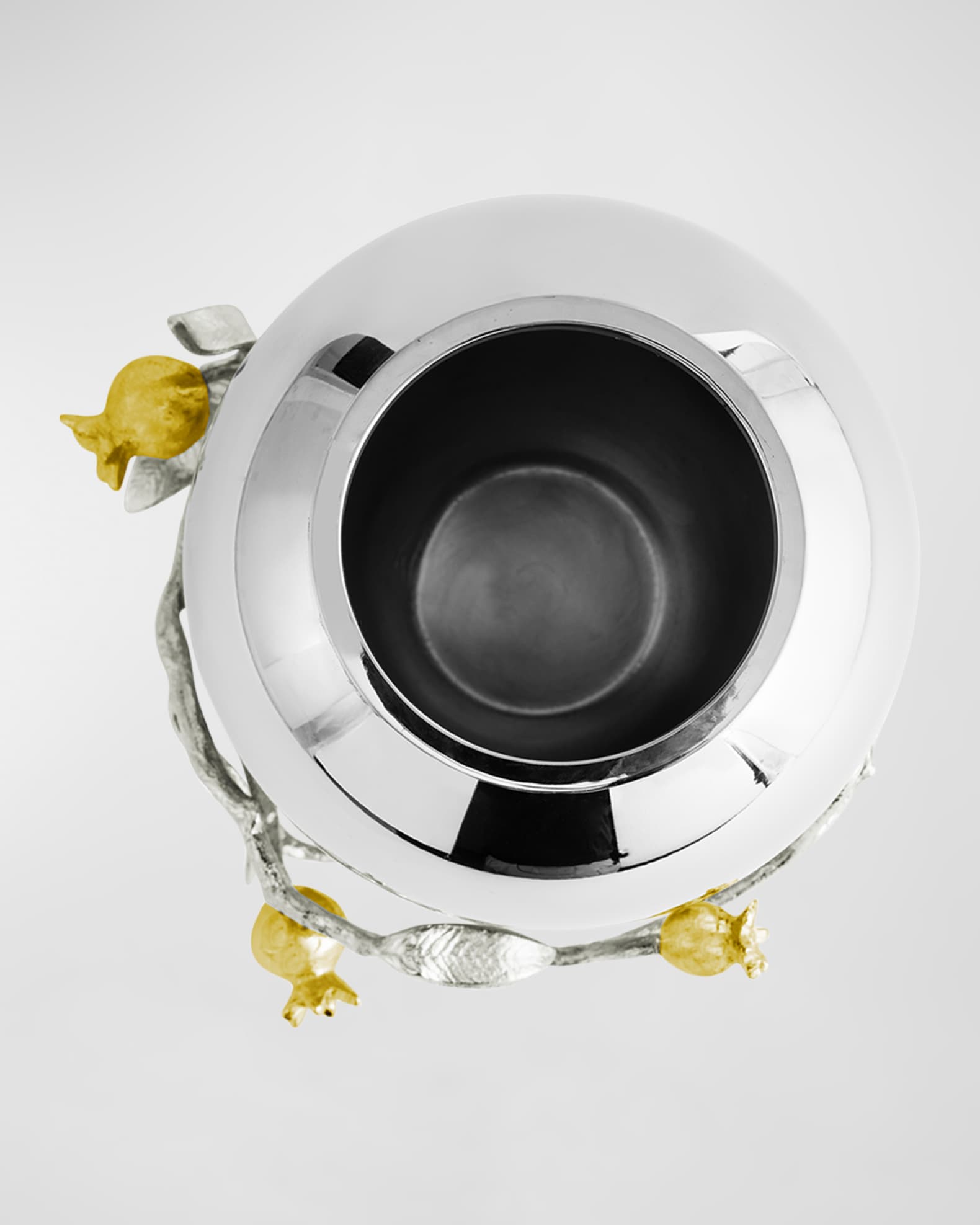 Michael Aram Pomegranate Silver & Gold Medium Vase with 24K Goldplate ...