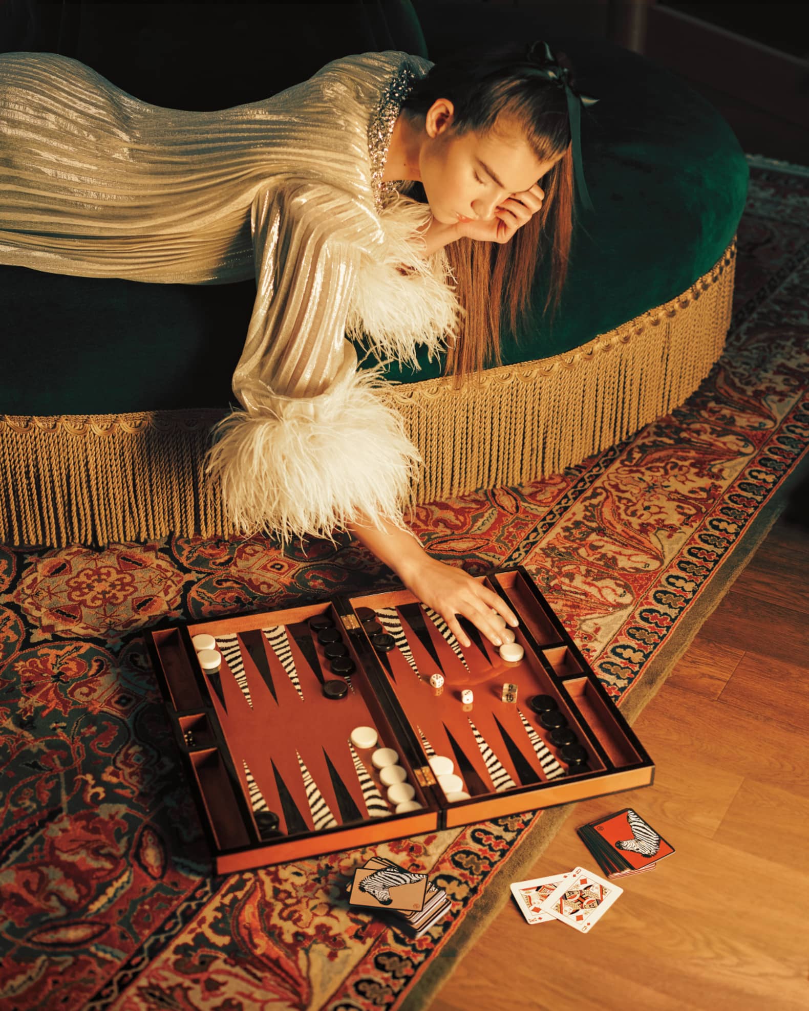 Jonathan Adler Zebra Lacquer Card Set | Horchow