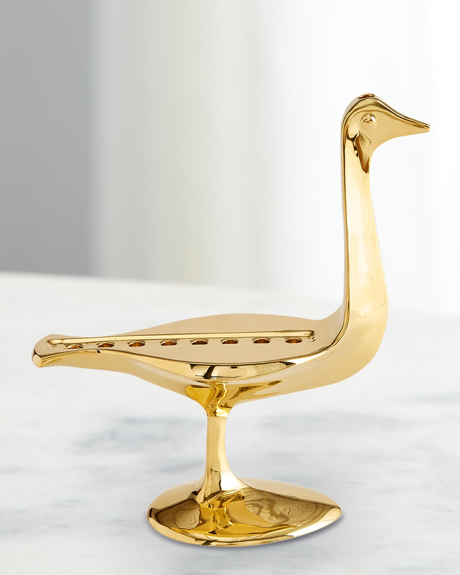 Jonathan Adler Brass Bird Hanukkah Menorah | Horchow