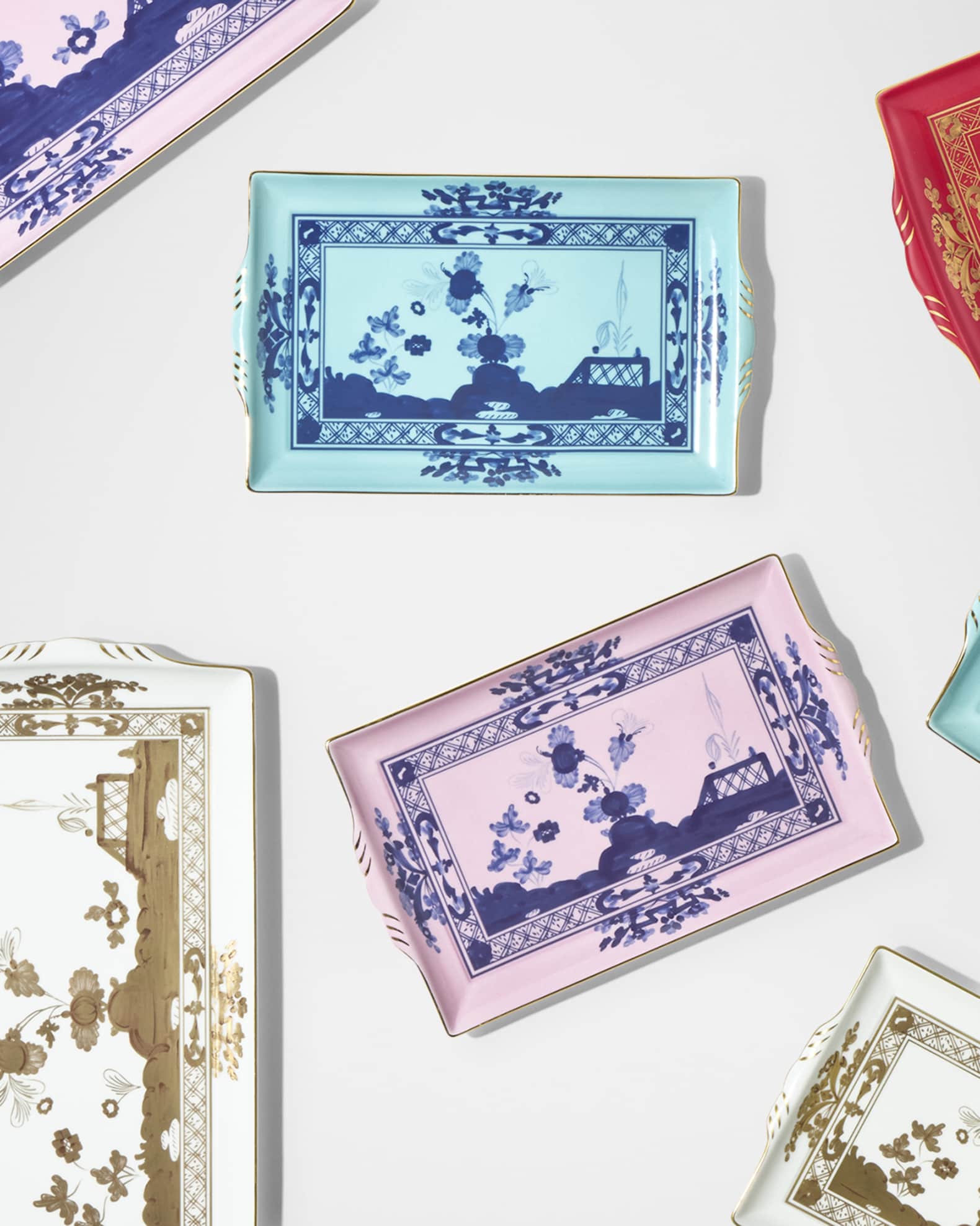 GINORI 1735 Oriente Italiano Iris Large Service Tray | Horchow