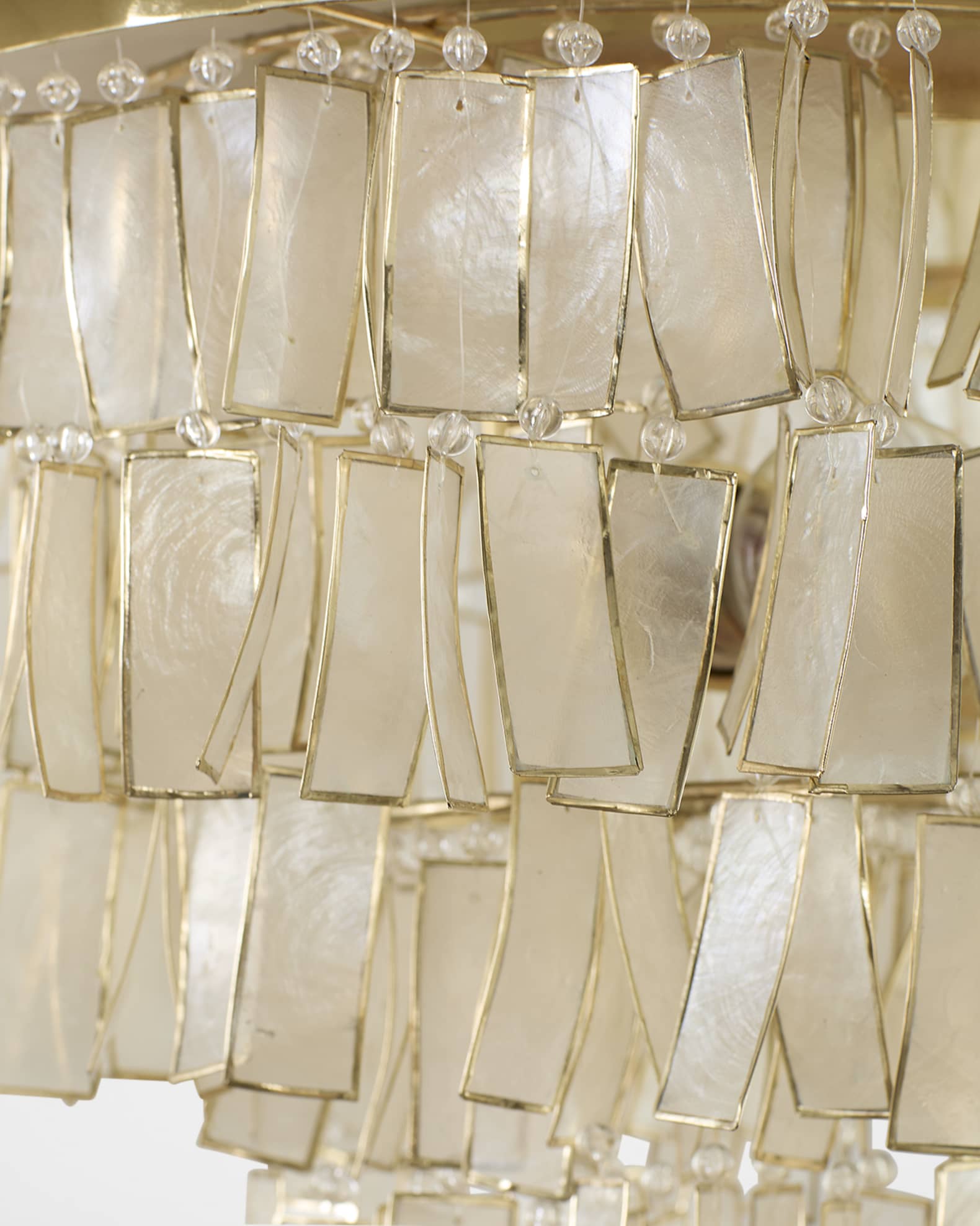 Neiman Marcus Melissa 18" 2-Light Capiz Shell Flush Mount | Horchow