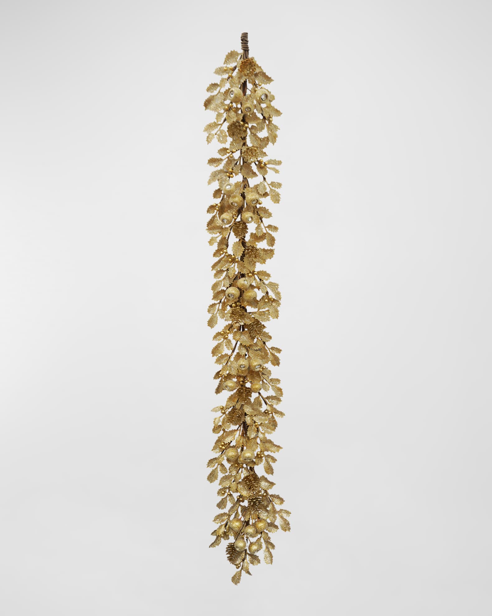 Winward Home 60" Holly Leaf with Pod Garland | Horchow