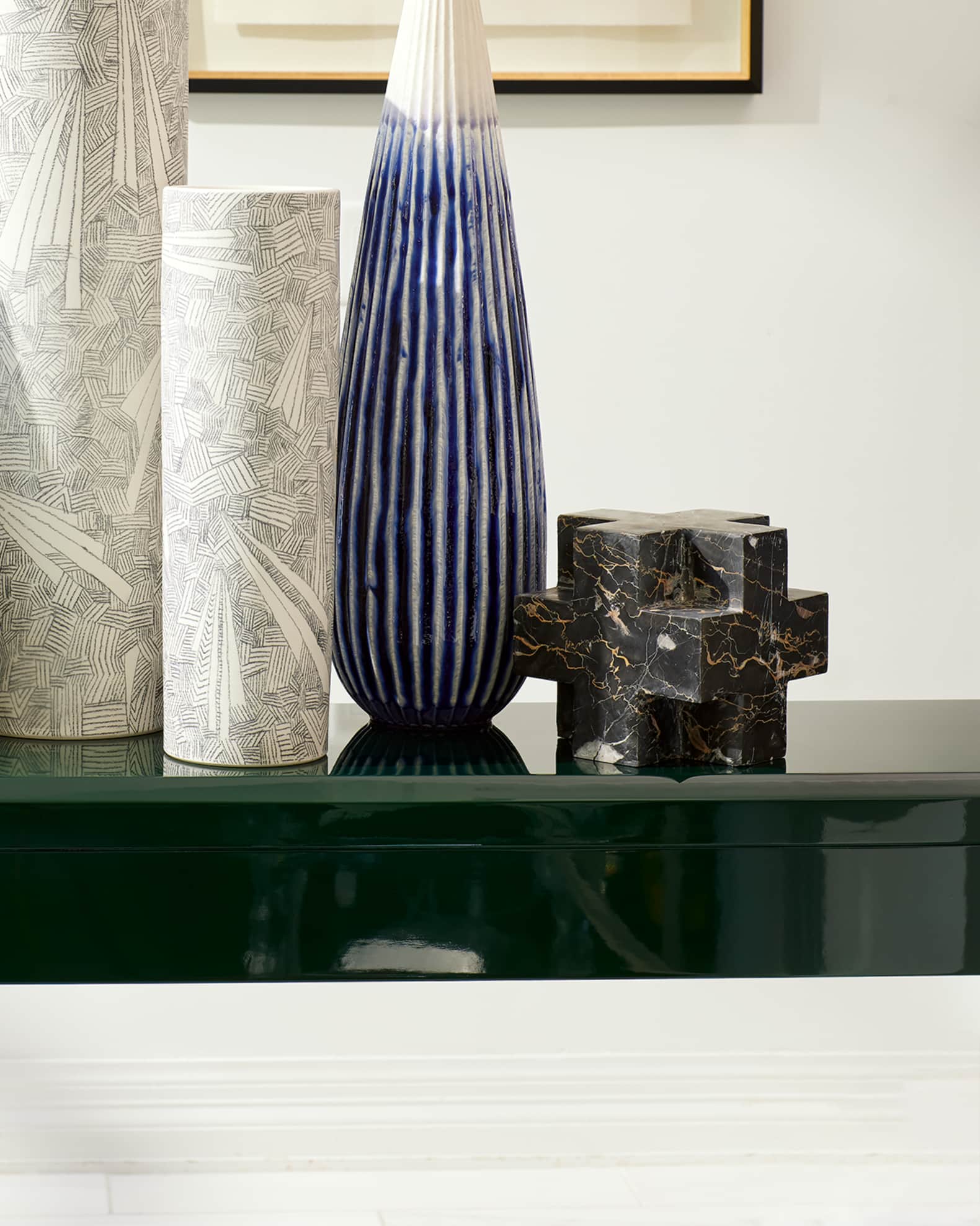 Global Views Plus Sign Marble Object | Horchow