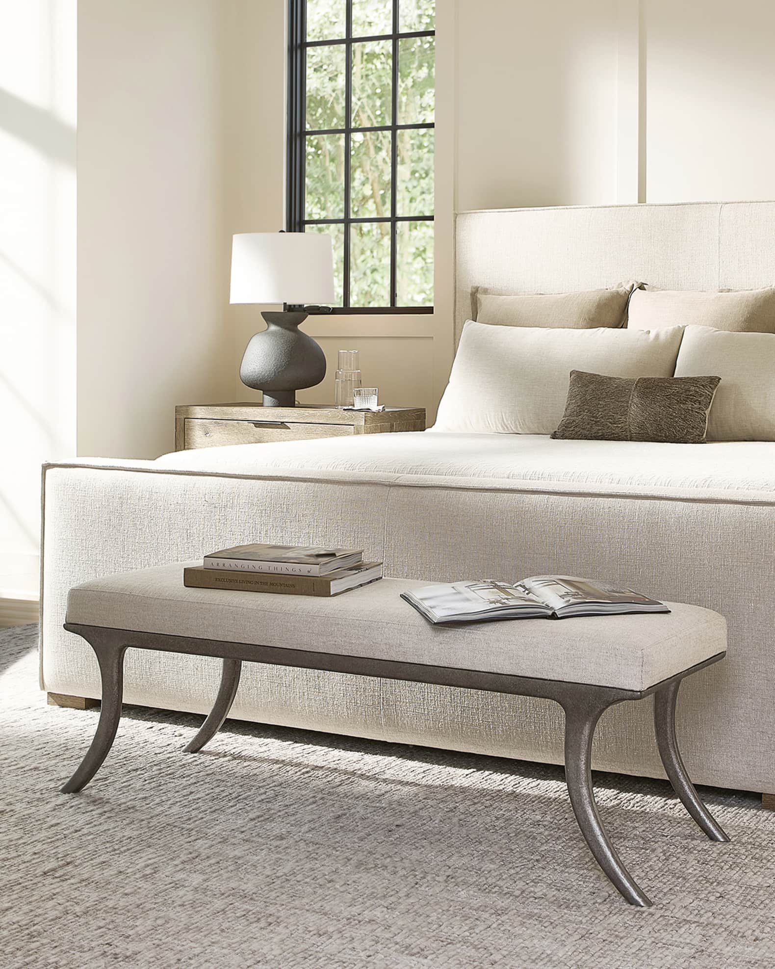 Bernhardt Tribeca Upholstered Bench, 56" | Horchow