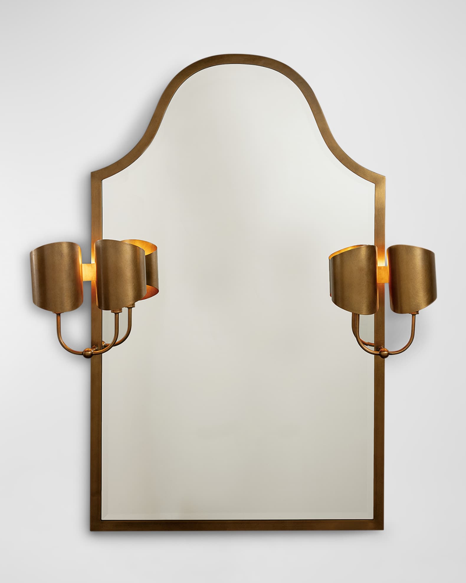 Port 68 Quinton Mirror with Sconces | Horchow