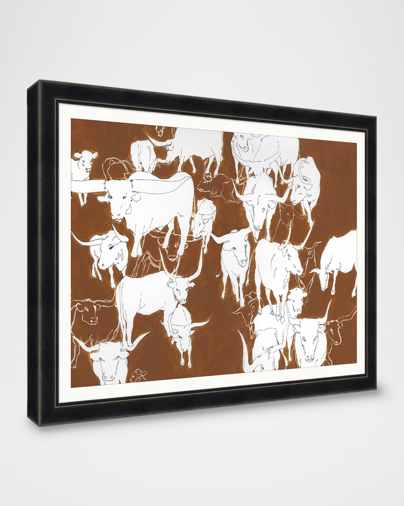 Wendover Art Group "Longhorn Round Up" Framed Giclee Wall Art | Horchow