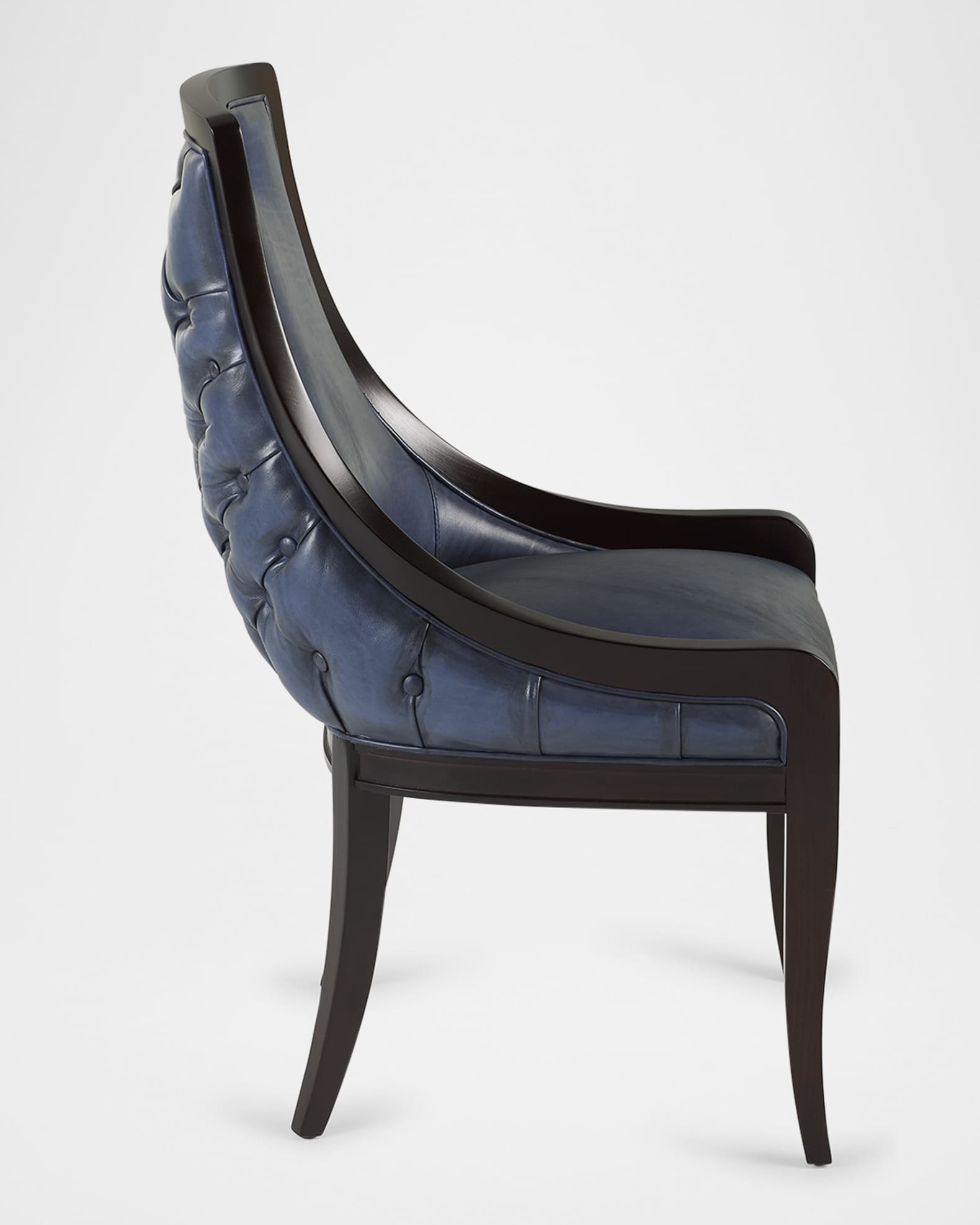 Old Hickory Tannery Kellan Leather-Tufted Dining Chair | Horchow