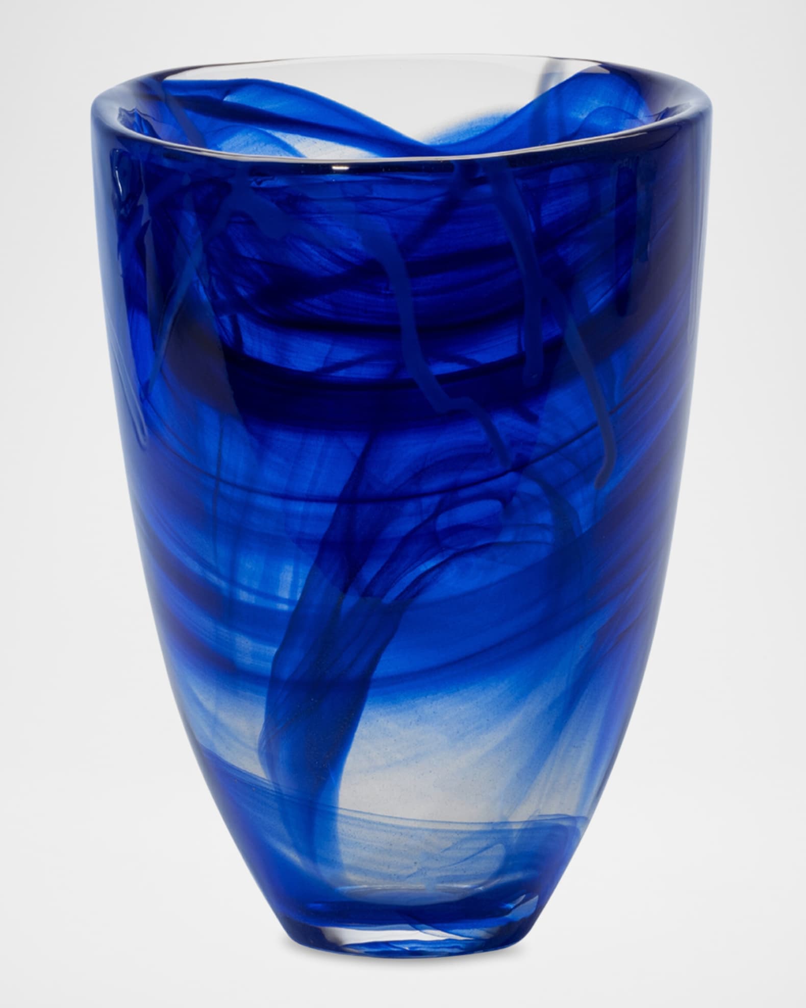 Kosta Boda Contrast Blue Vase, 8" | Horchow