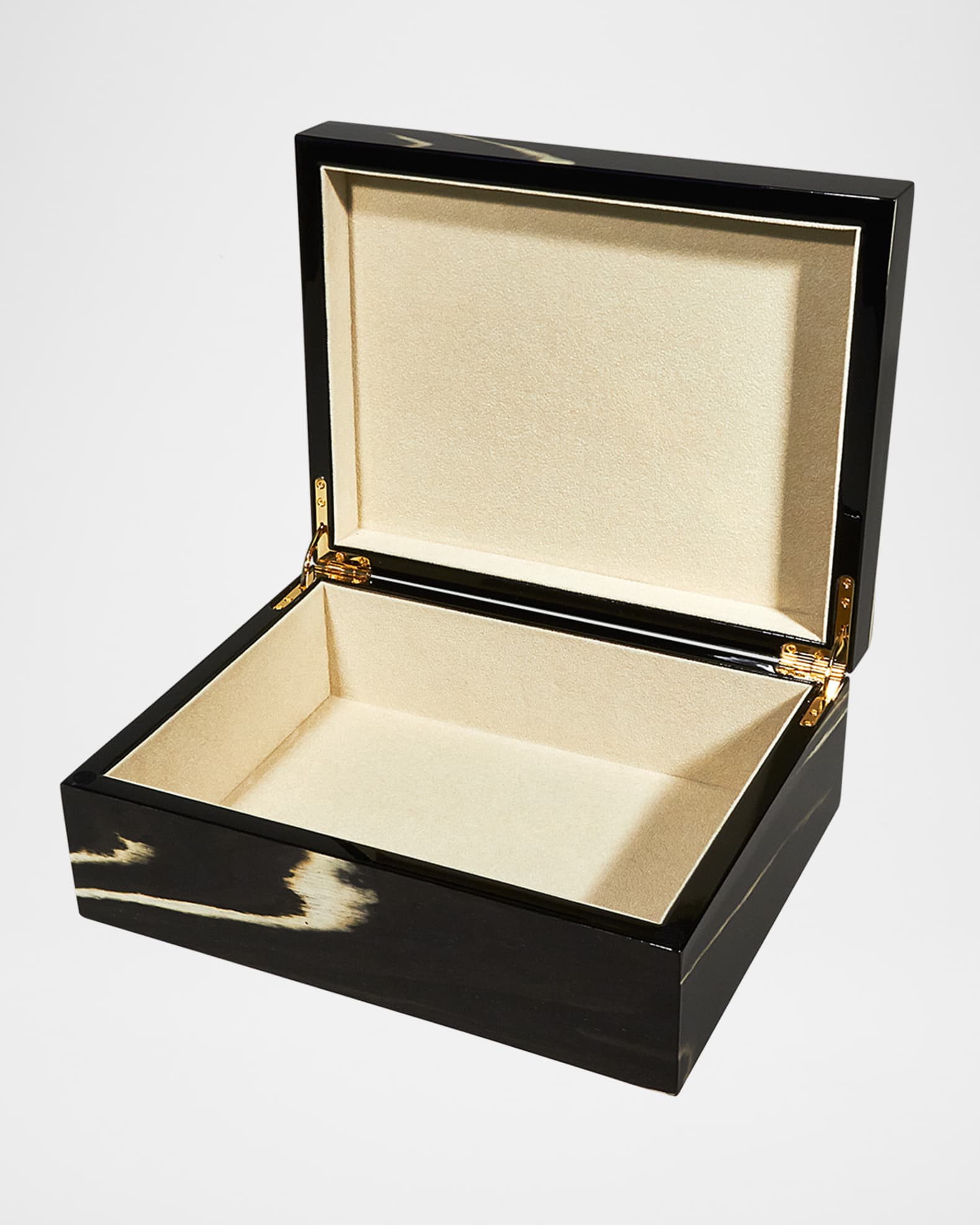 Tizo Polished Zebra Stripe Wood Box | Horchow