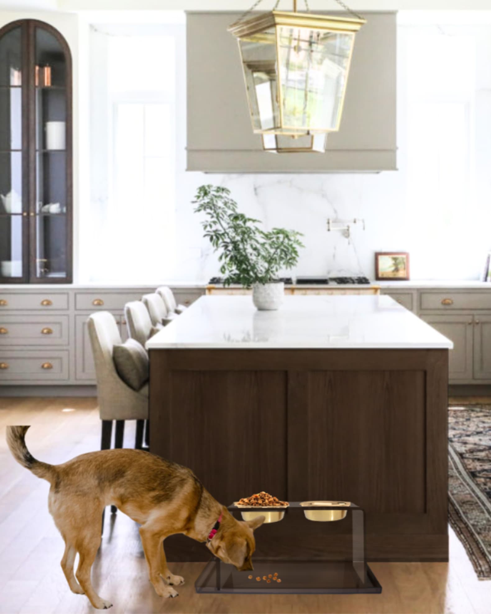 HIDDIN Bronze Overflow Feeder Tray, Extra-Large | Horchow