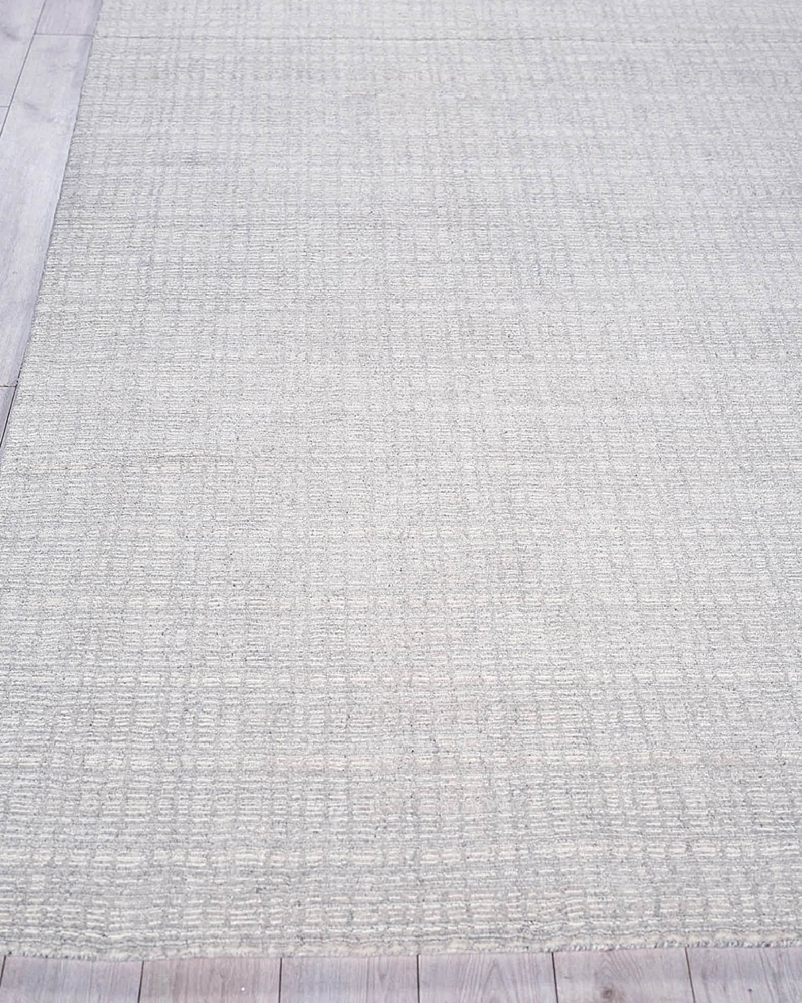 Exquisite Rugs Alpine Hand-Loomed Silver & Ivory Rug, 10' x 14' | Horchow