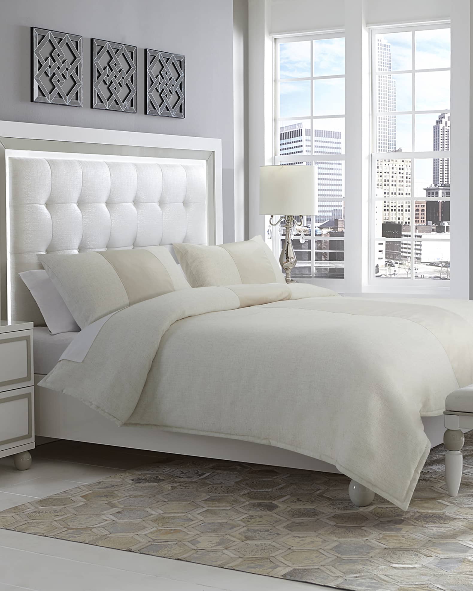 Michael Amini Baldwin 3 Piece Comforter Set | Horchow