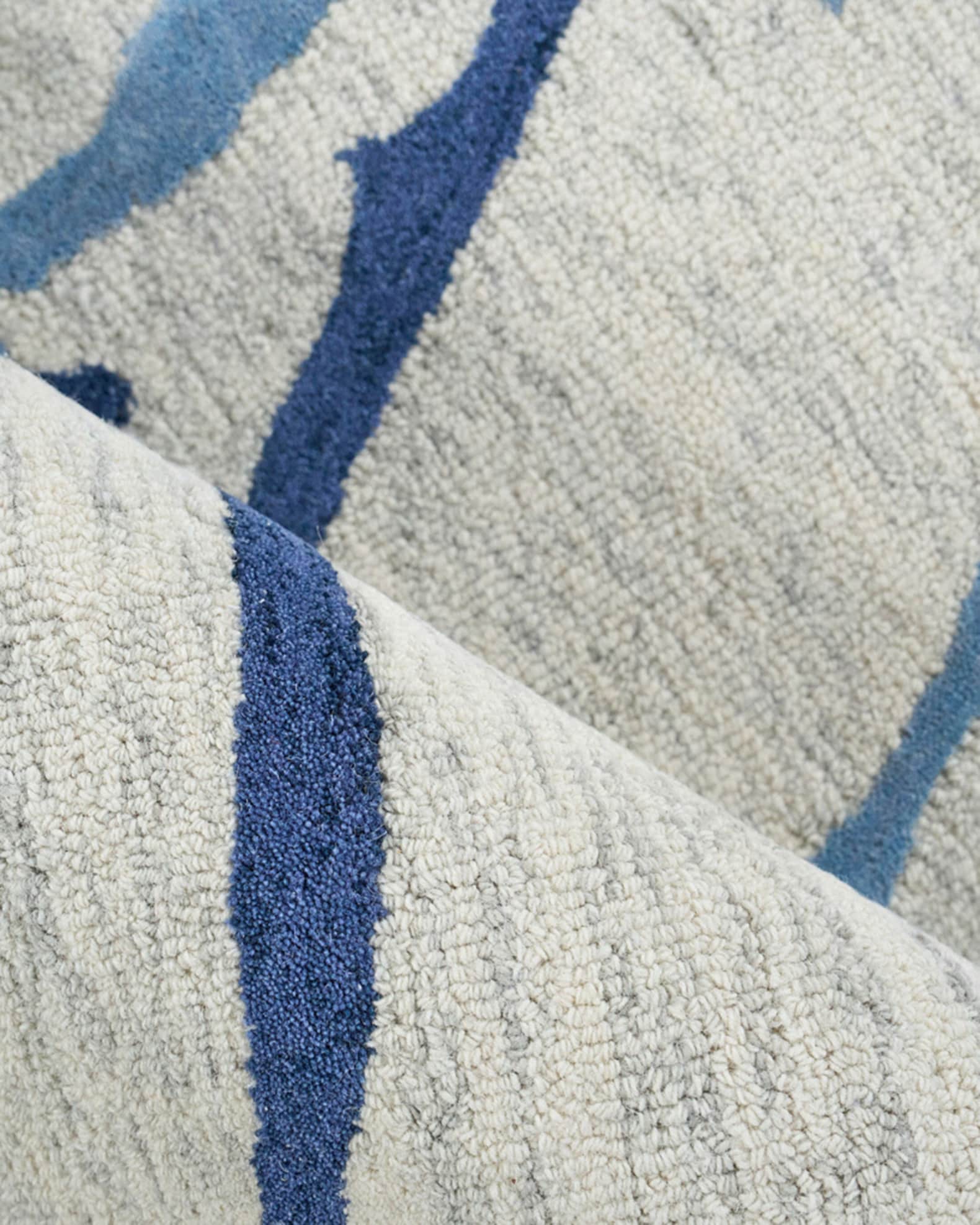 Exquisite Rugs Mystic Hand-Tufted Navy Rug, 6' x 9' | Horchow