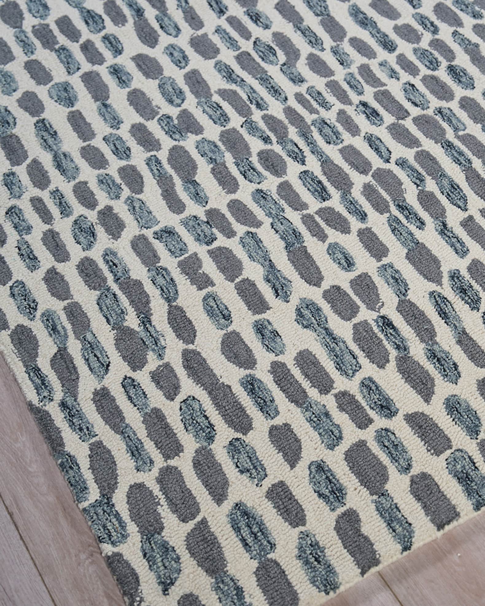 Exquisite Rugs Ink Blot Hand-Tufted Black & Gray Rug, 5' x 8' | Horchow