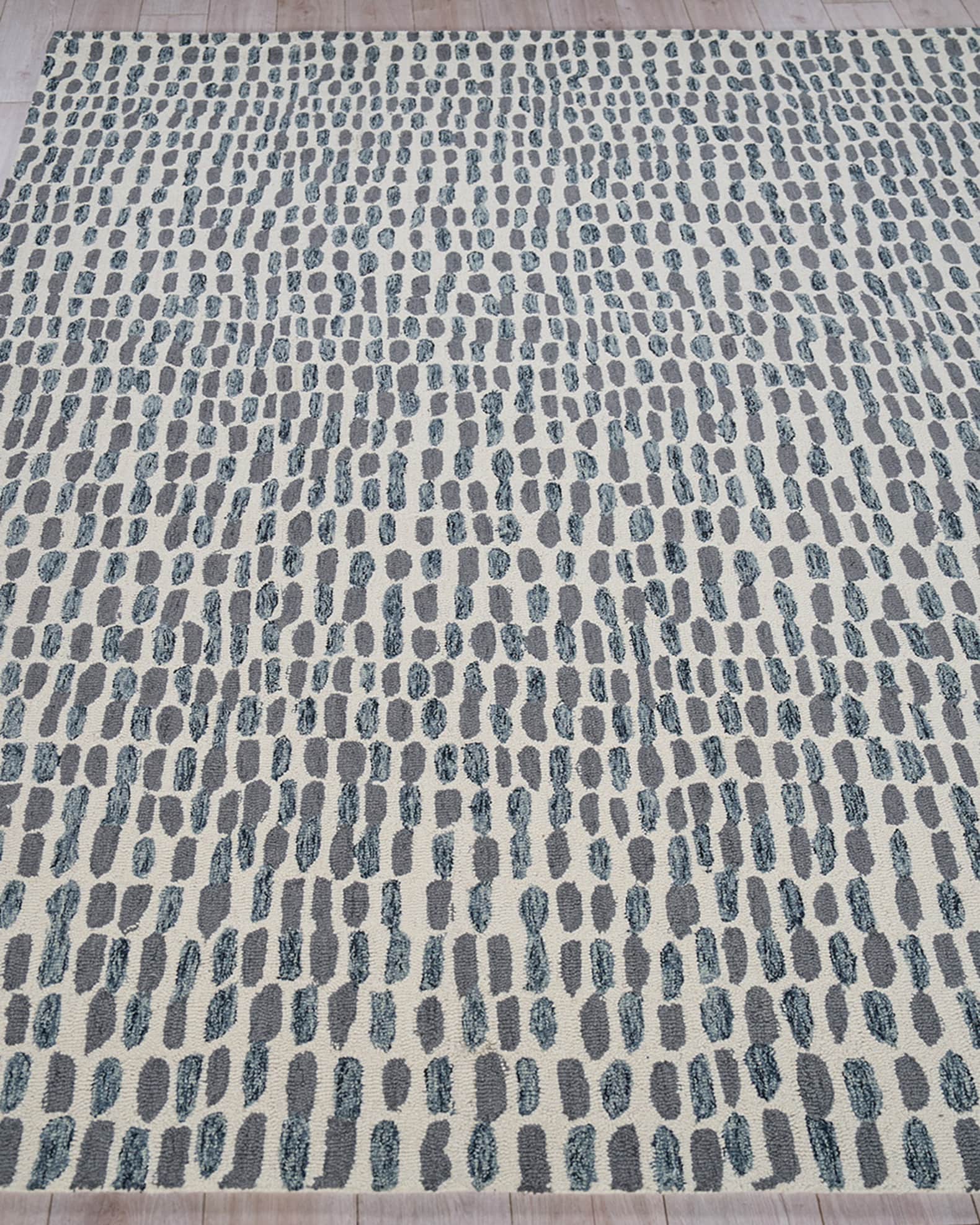 Exquisite Rugs Ink Blot Hand-Tufted Black & Gray Rug, 8' x 10' | Horchow