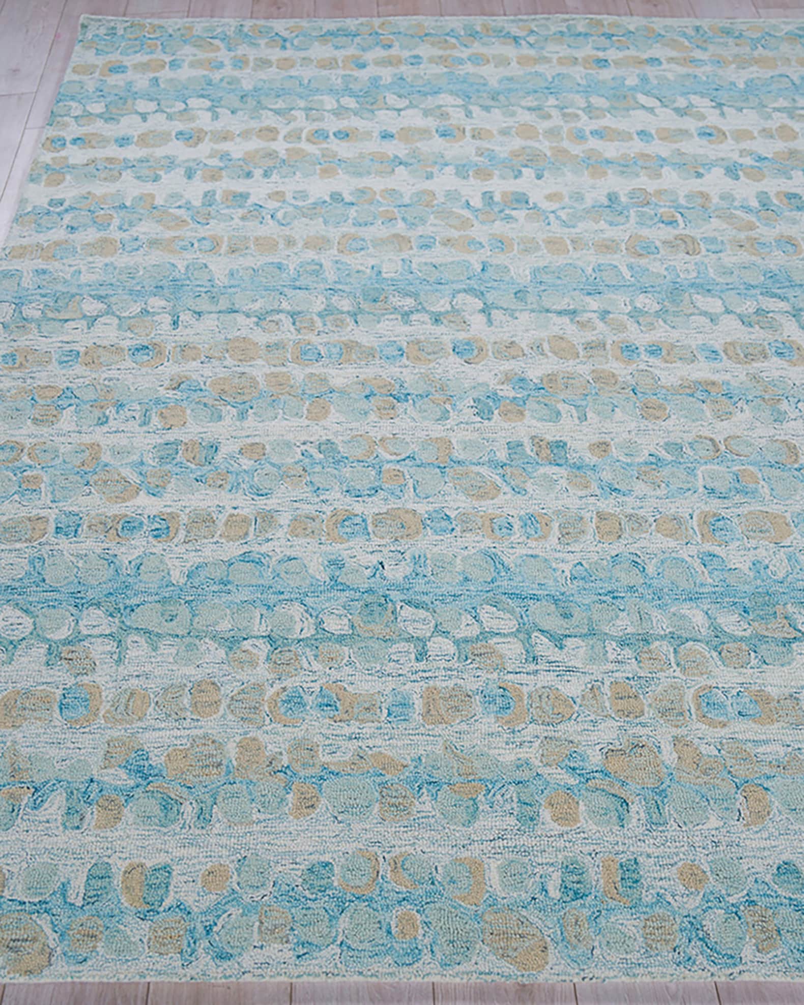 Exquisite Rugs Colorplay Hand-Tufted Turquoise Rug, 5' x 8' | Horchow