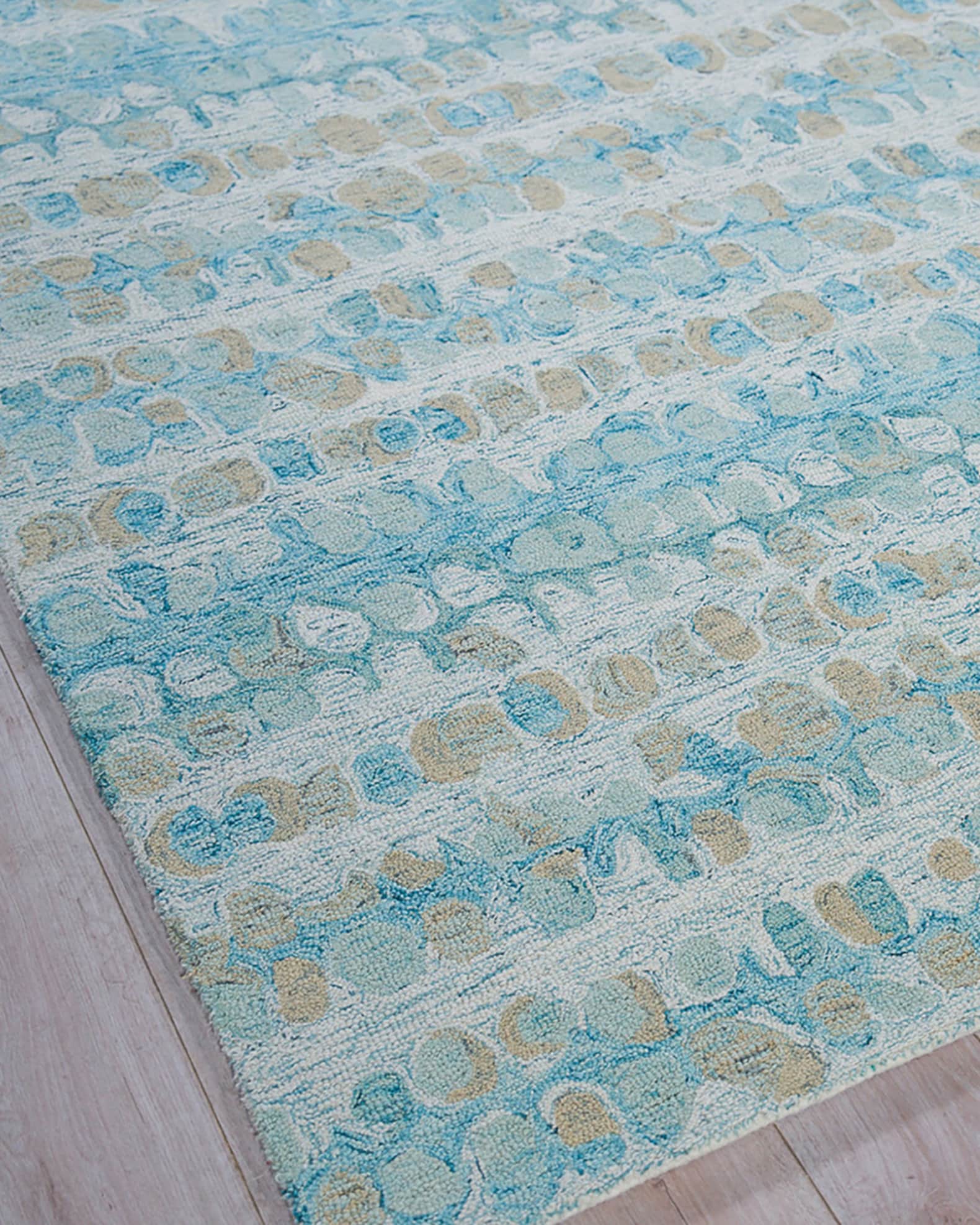 Exquisite Rugs Colorplay Hand-Tufted Turquoise Rug, 5' x 8' | Horchow