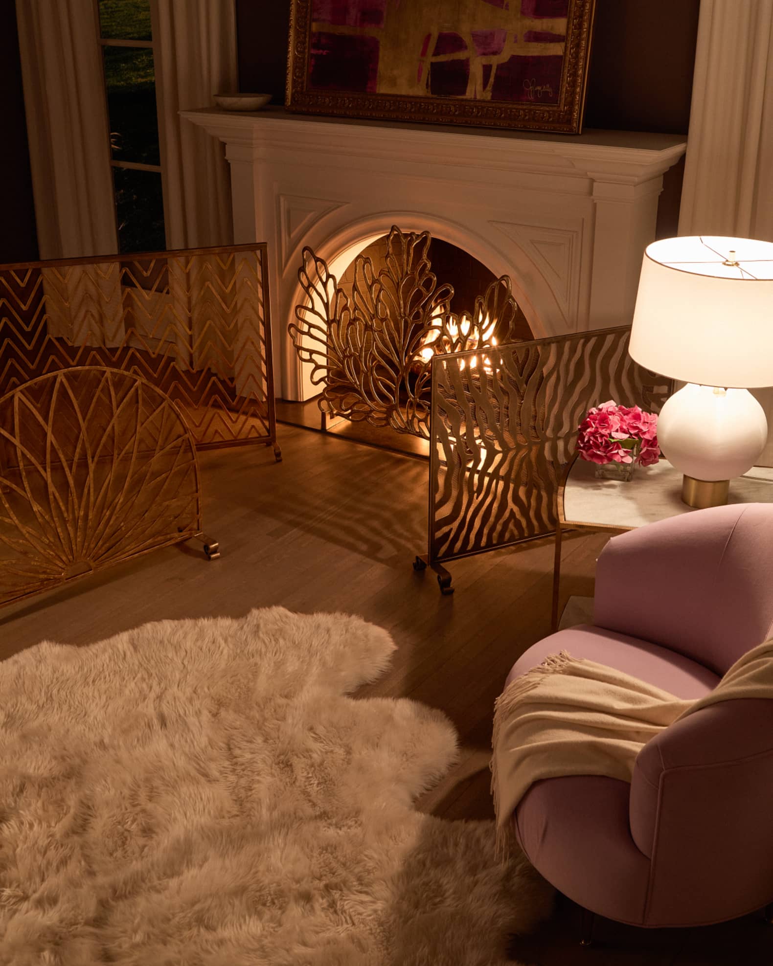 John-Richard Collection Botanical Fire Screen | Horchow